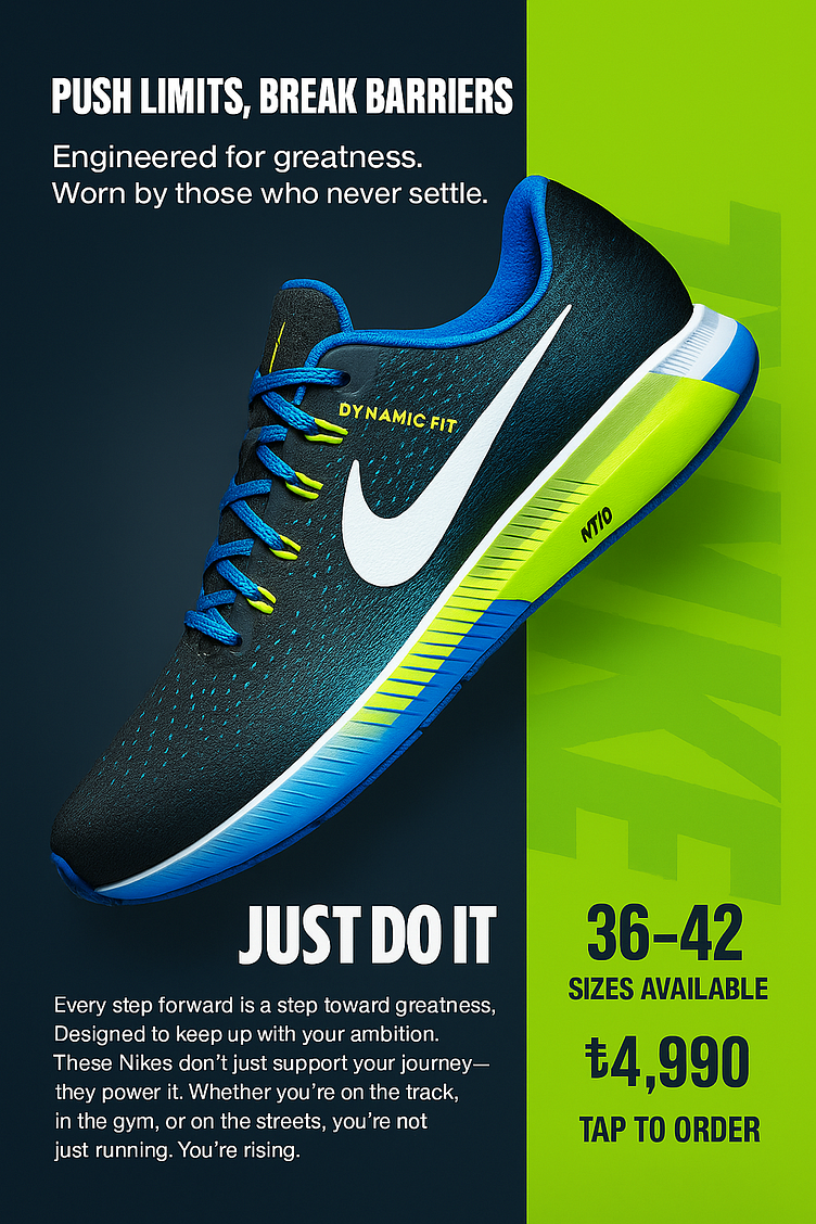 Nike Poster Design by Rashida Begum on Dribbble