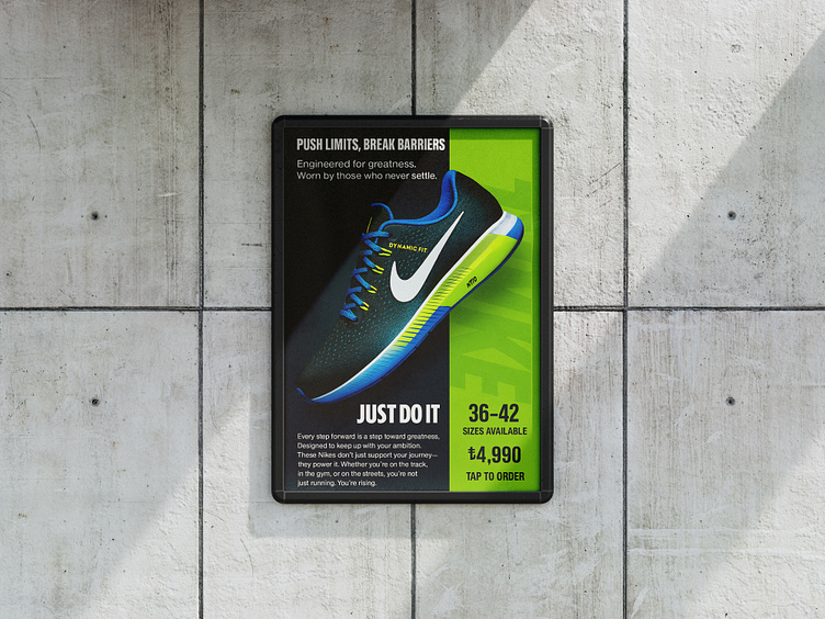 Nike Poster Design by Rashida Begum on Dribbble