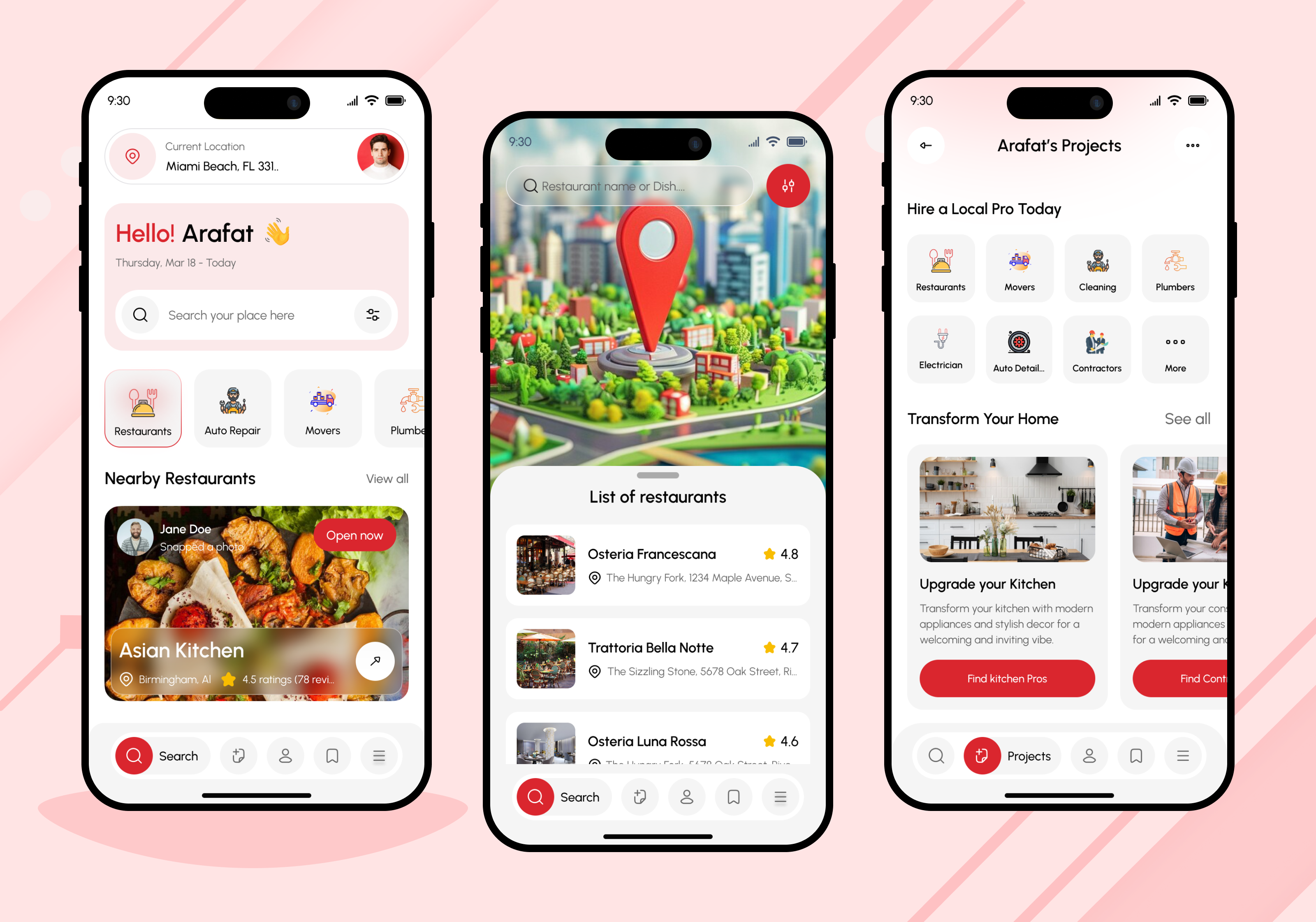 Food App Concept – Nearby Restaurants & Local Services UI by Rubel ...