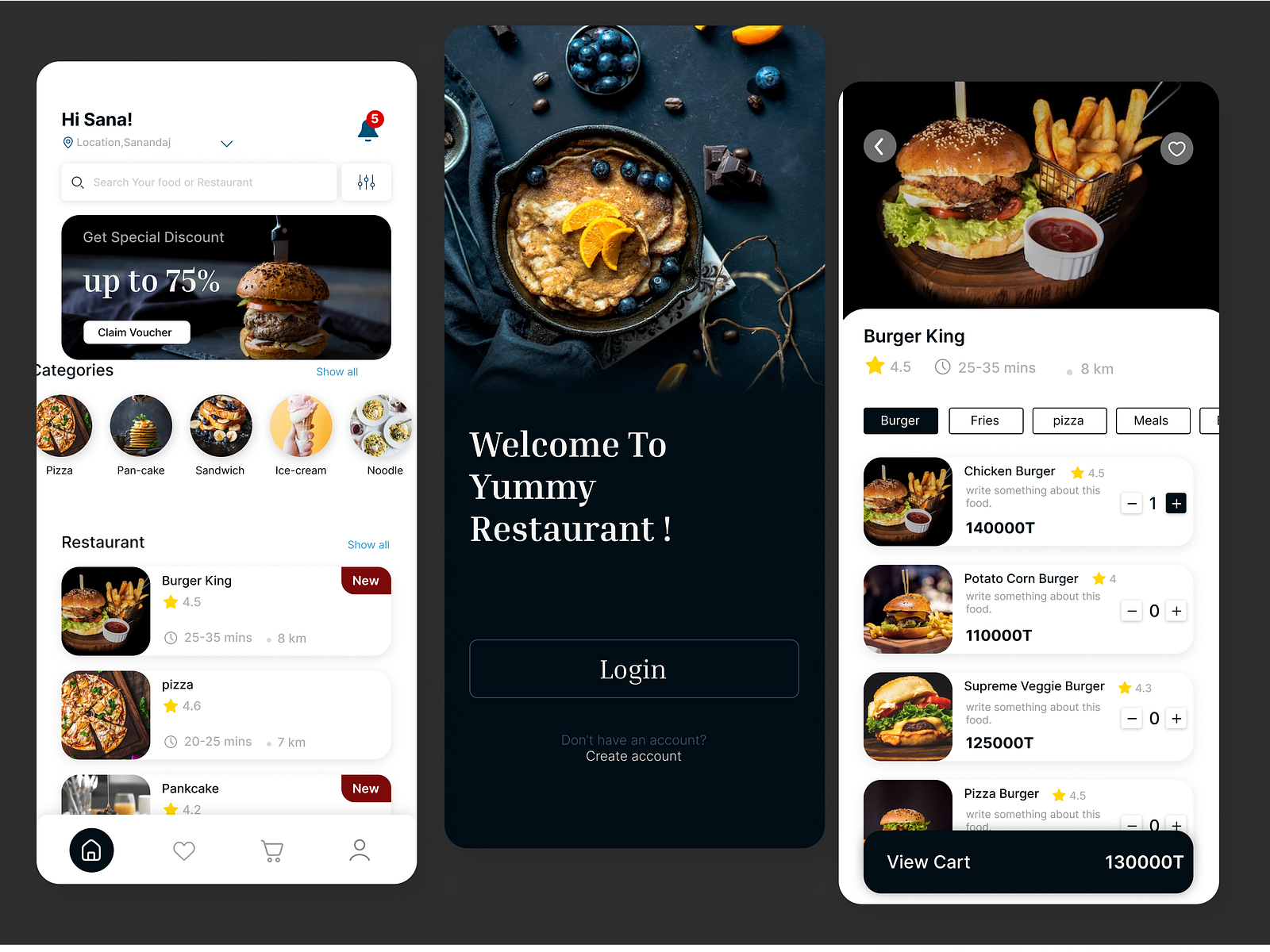 "Digital Menu & Food Ordering Mobile App" by Sogand Habibi on Dribbble