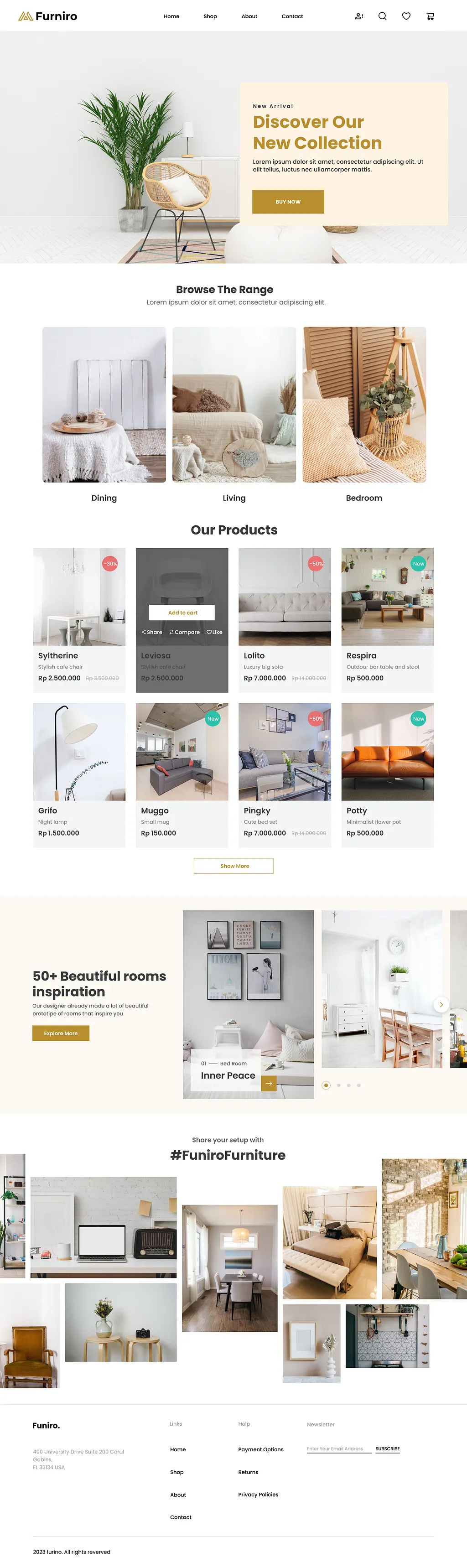 Interior Design Web UI by Ahmad Muneer on Dribbble