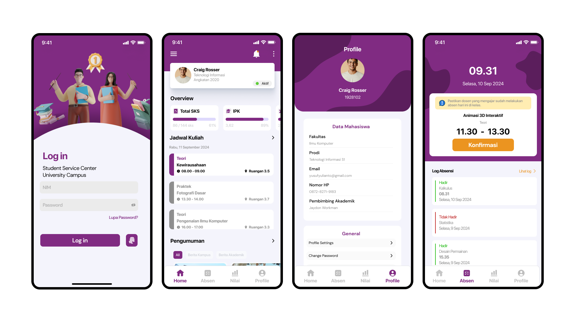 Student App Design by Ahmad Arief Febrian on Dribbble