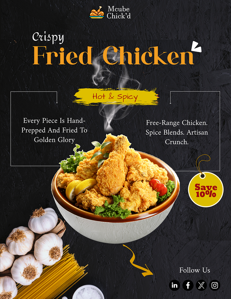 Friend Chicken Poster Design by Mcube DesignBridge on Dribbble