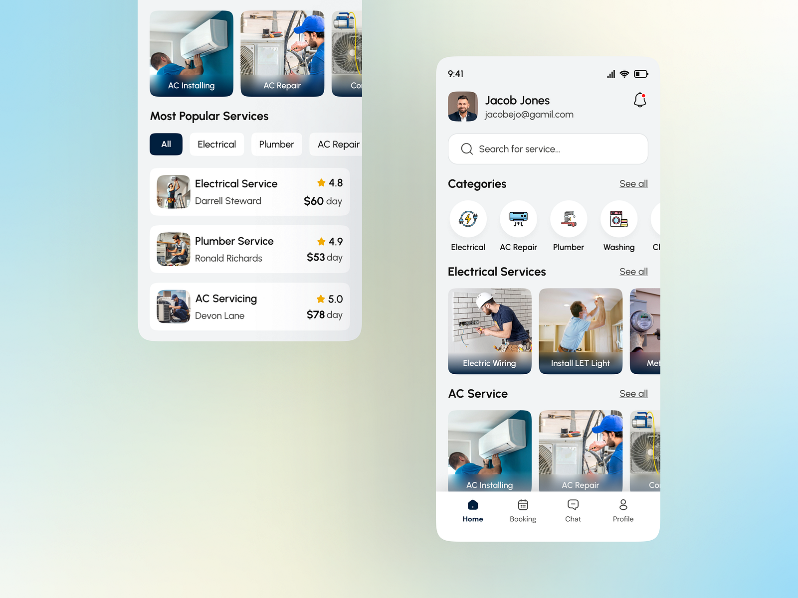 Home Service Mobile App UI/UX by Sudarsan Roy on Dribbble
