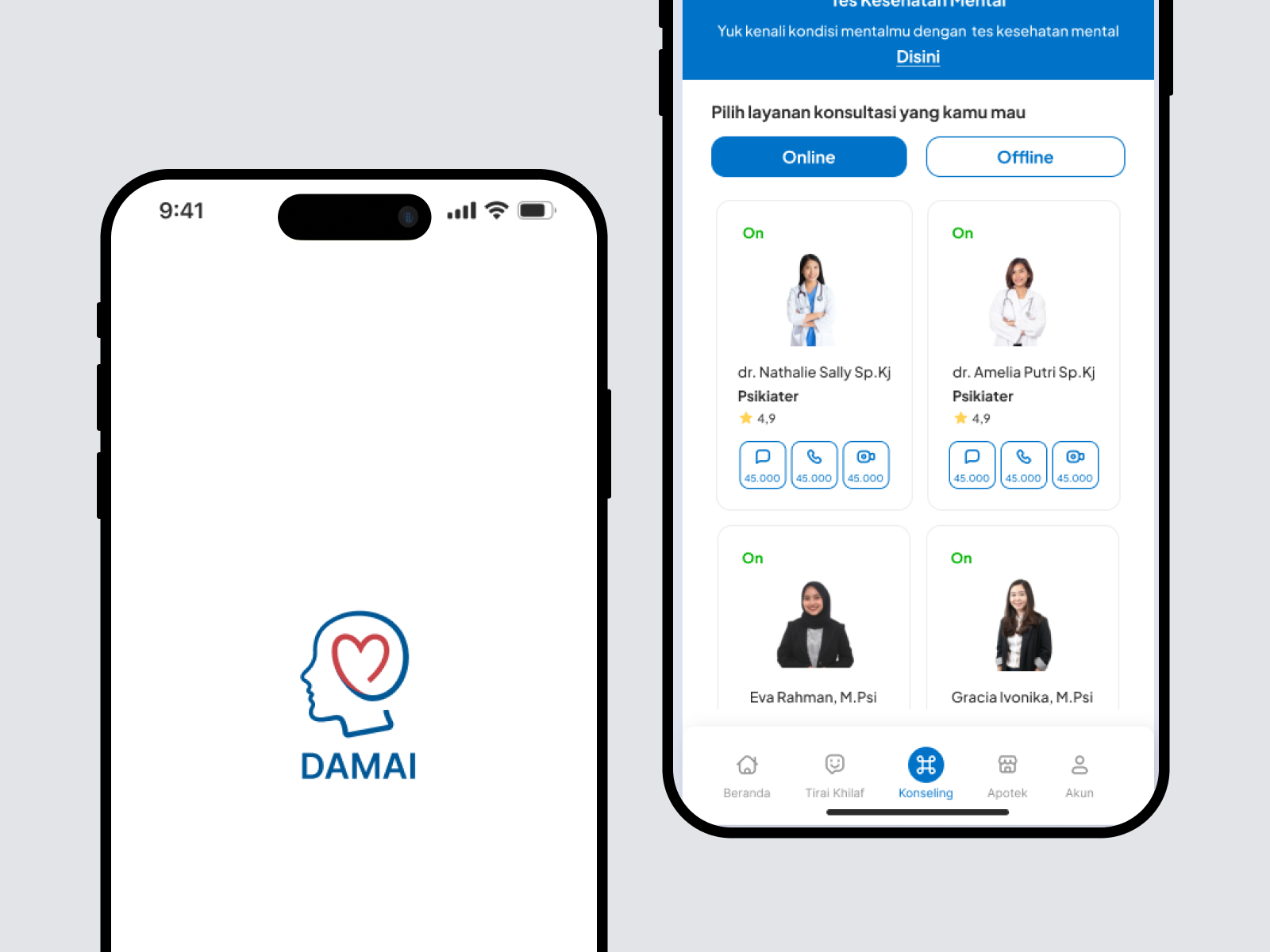 DAMAI – Mental Health Mobile App by Fery Afriansyah on Dribbble