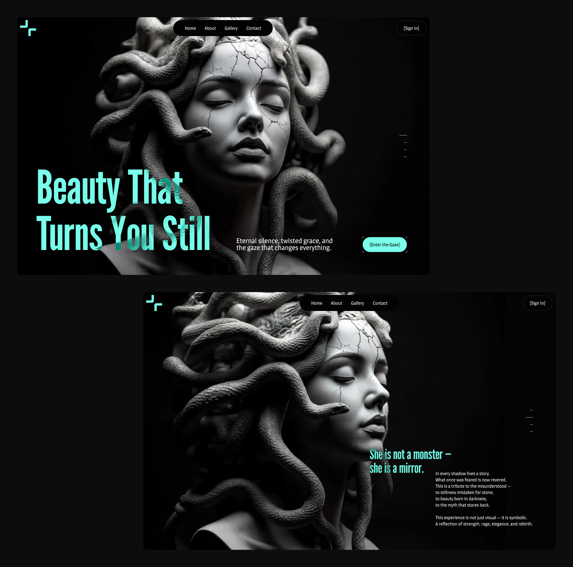 User Interface for a Creative Website by Gennady Inkedx on Dribbble