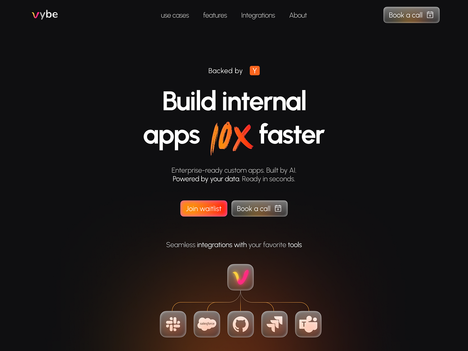 vybe.build homepage by Daniel on Dribbble