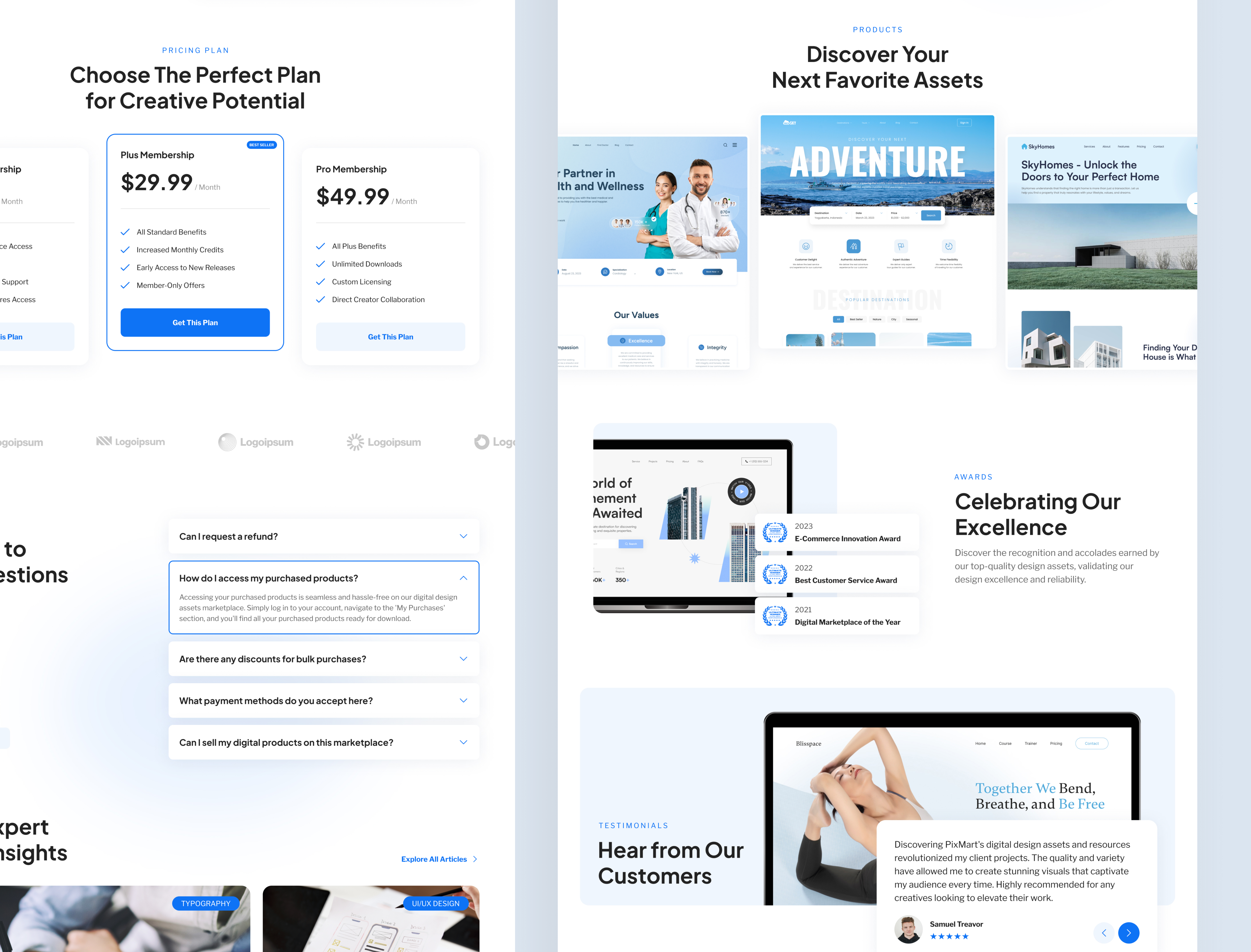 PixMart Homepage V2 – Digital Products E-Commerce Website UI by Ahmad S. Afandi for Peterdraw ...