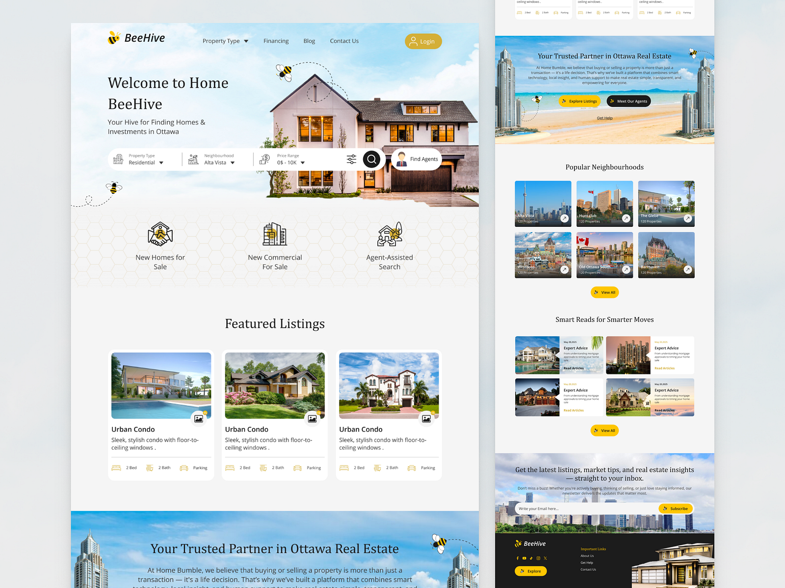 Modern Real Estate Website Design and Development by Zunaira Rashid on ...