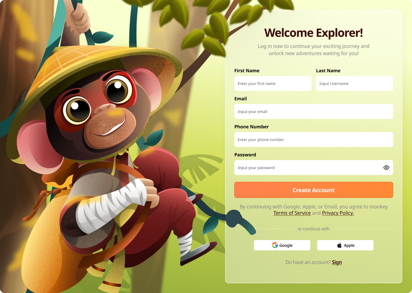 Uddu Jumps - Login Page Illustration by Vektora Illustration for ...