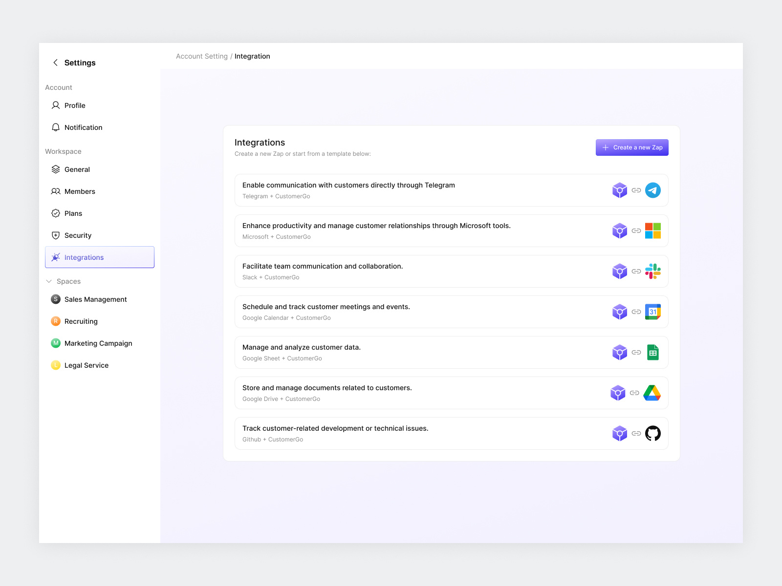 Customergo Ui Kit Crm Dashboard Settings Flow By Robbi Darwis For Flow Forge On Dribbble
