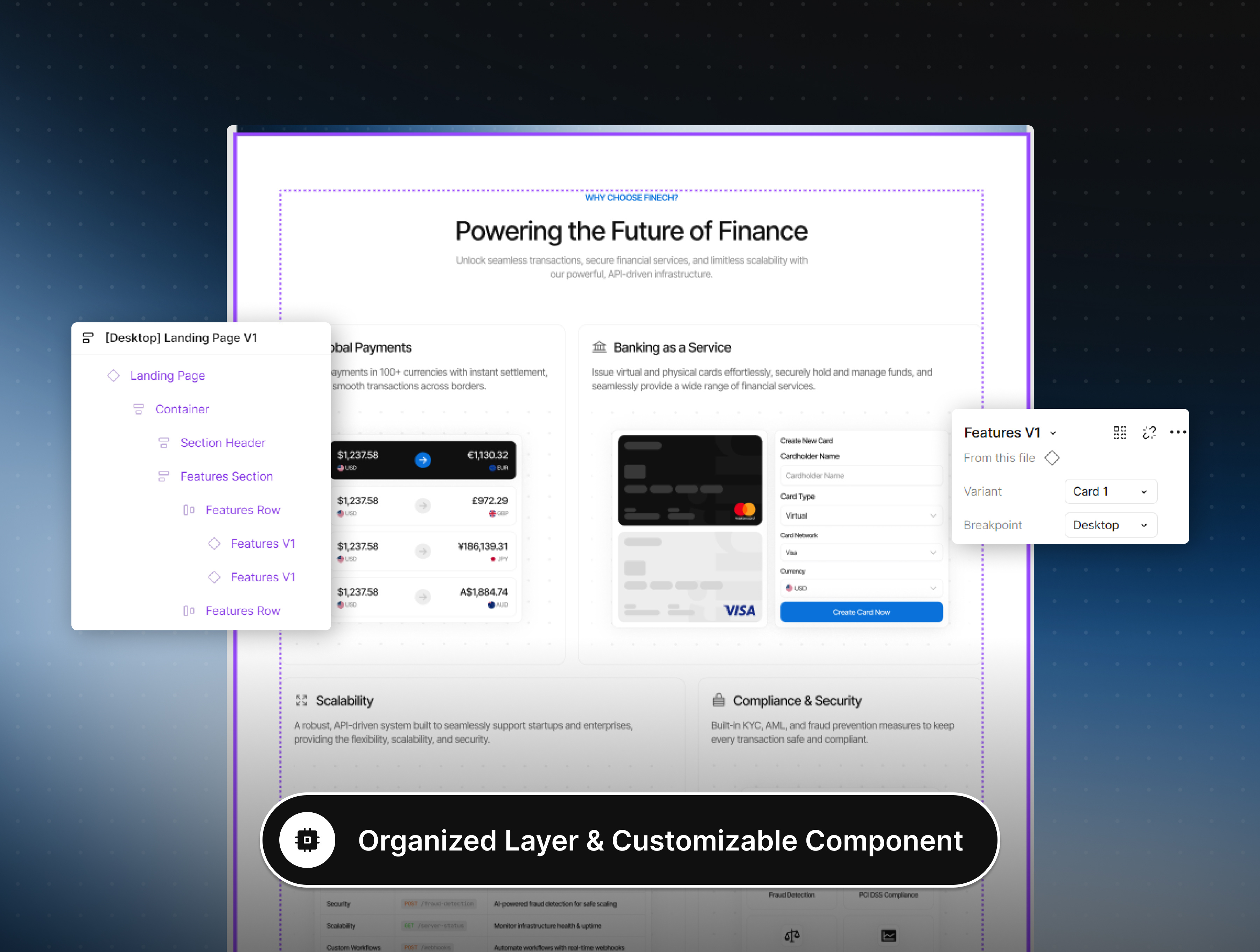 Finech UI Kit – Responsive Contact Sales Page by Taufiq for Flow Forge ...
