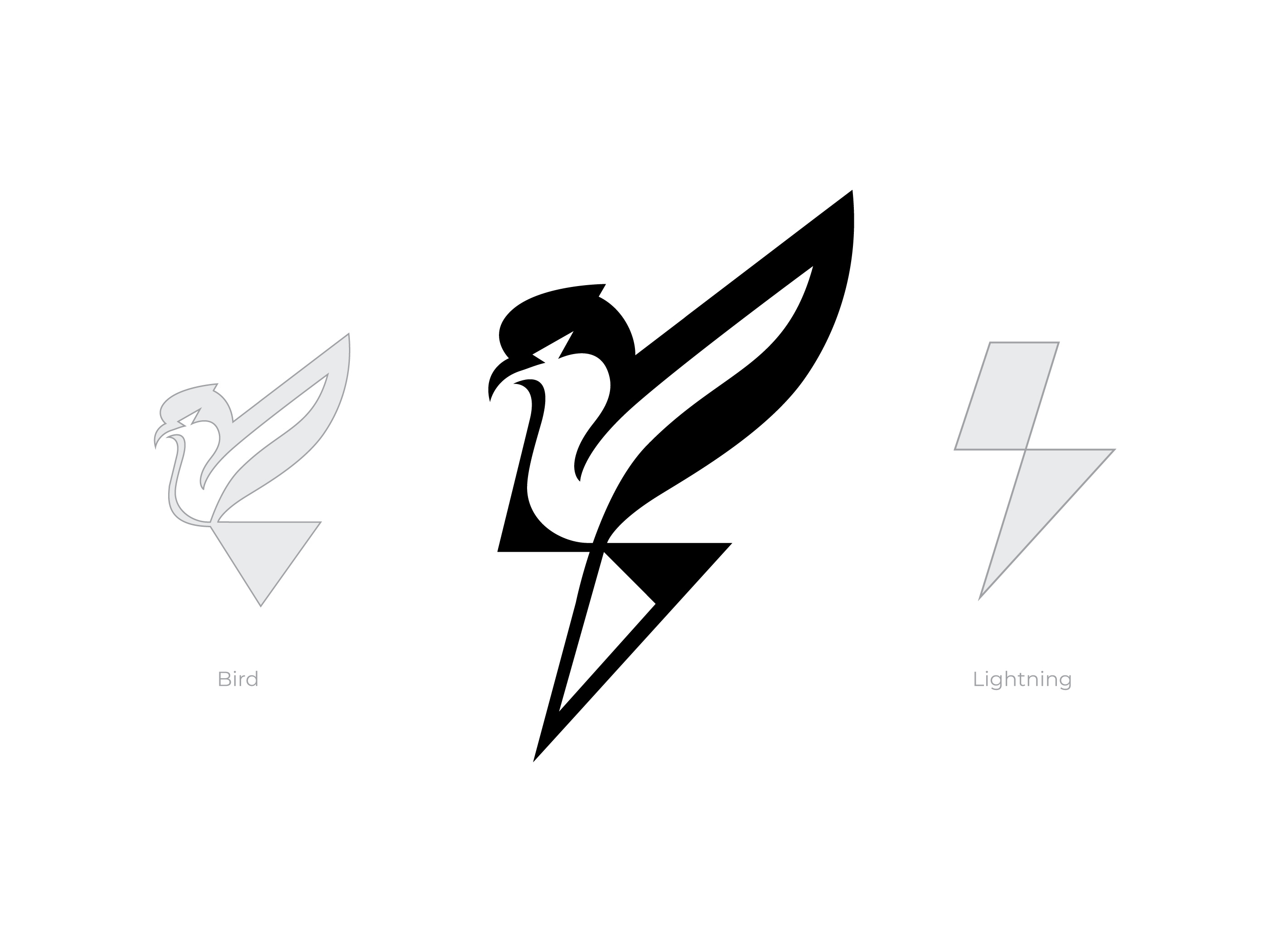 Bird Logo: Hawk + Lightning – Strength, Power, and Trust by DAINOGO on ...