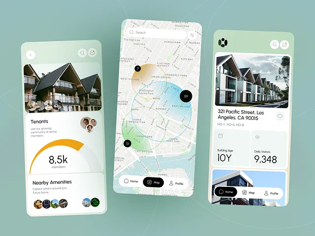 Map UI designs, themes, templates and downloadable graphic elements on ...