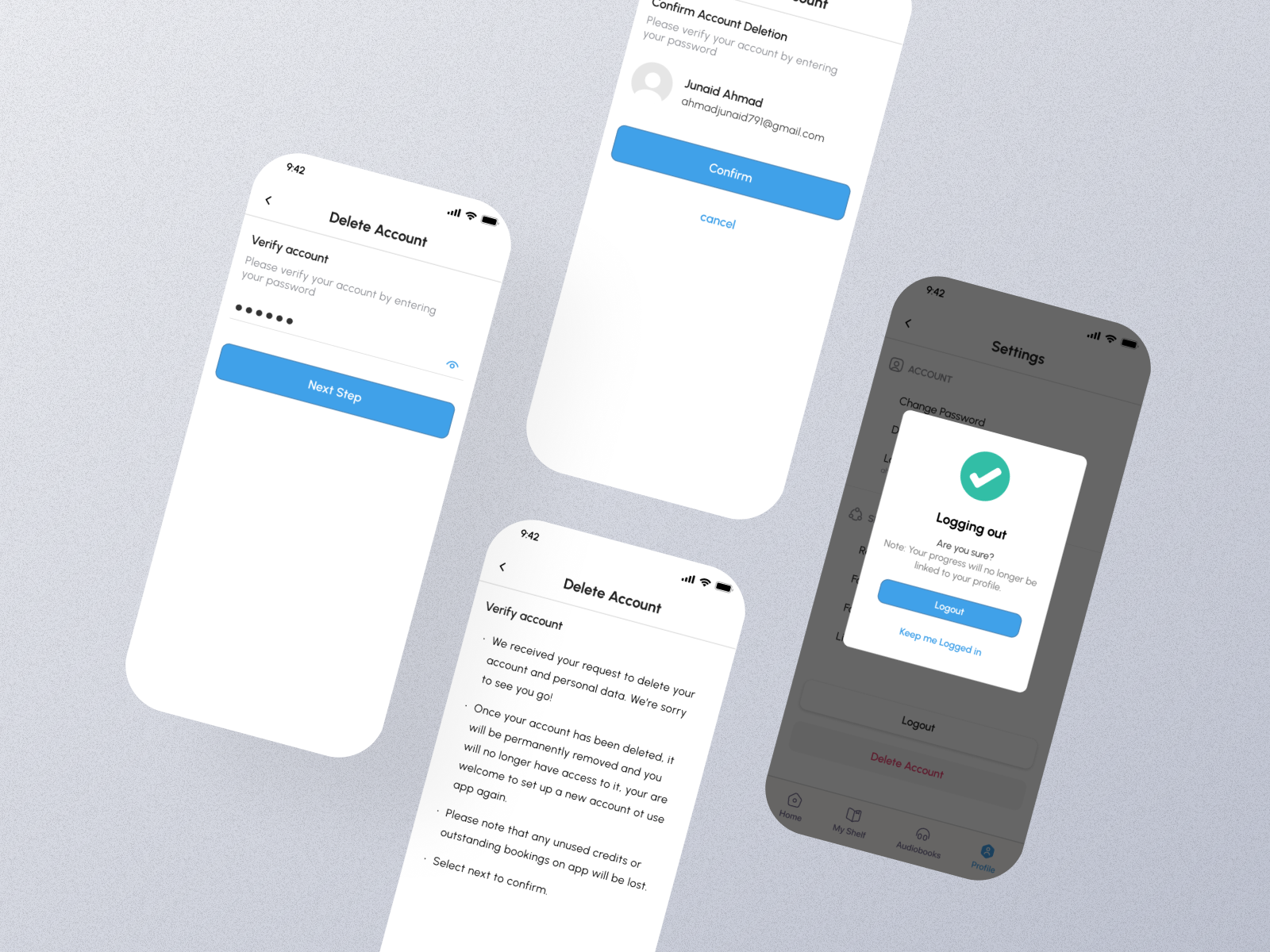Delete Account Mobile App Ui by UI Ants on Dribbble