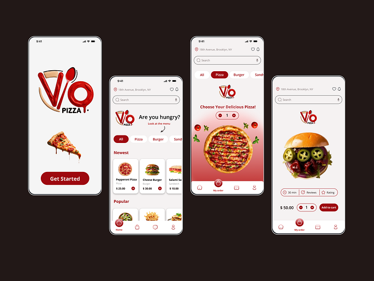 Fast food Mobile App UI Design by Mobina on Dribbble