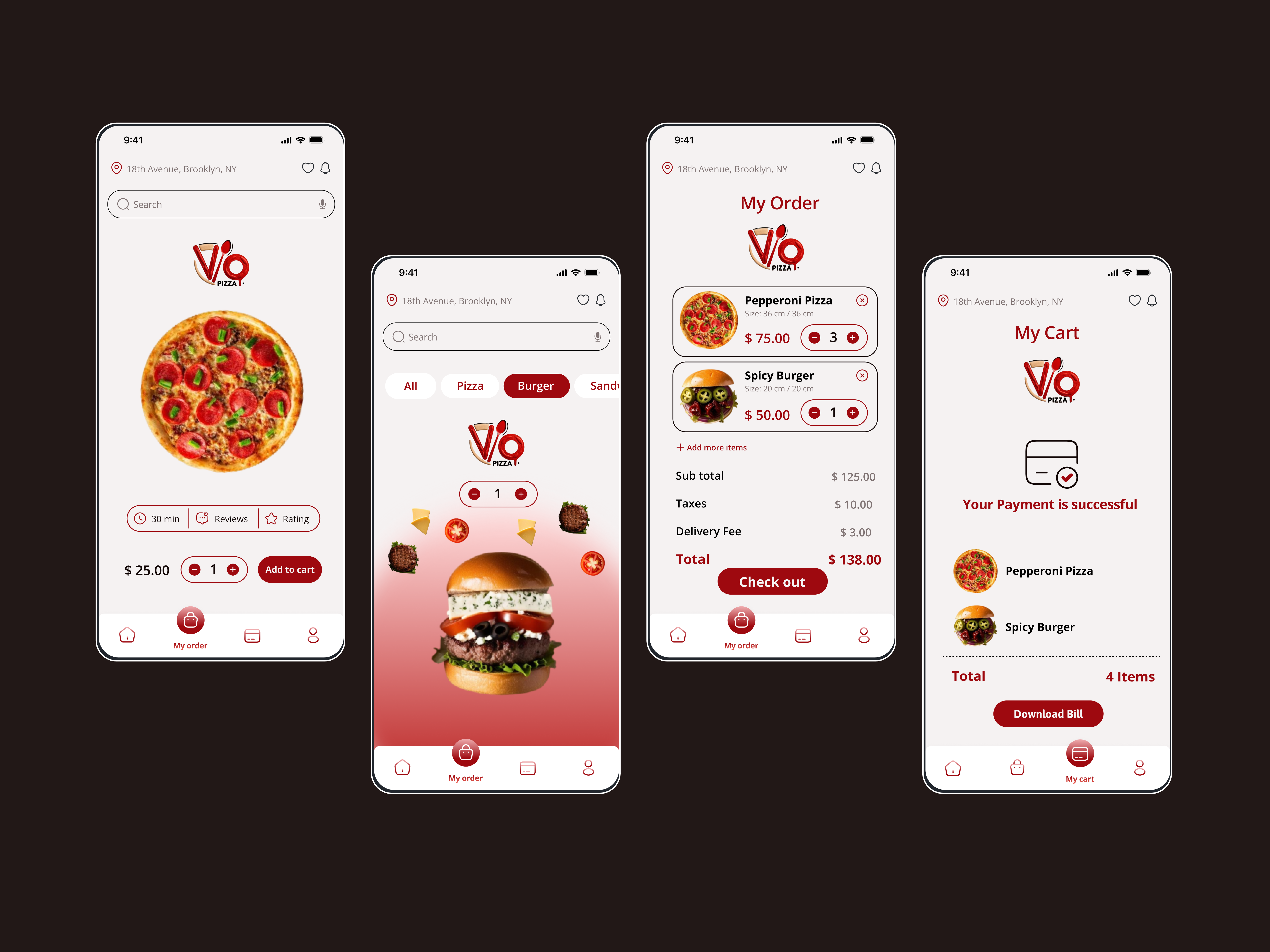 Fast food Mobile App UI Design by Mobina on Dribbble