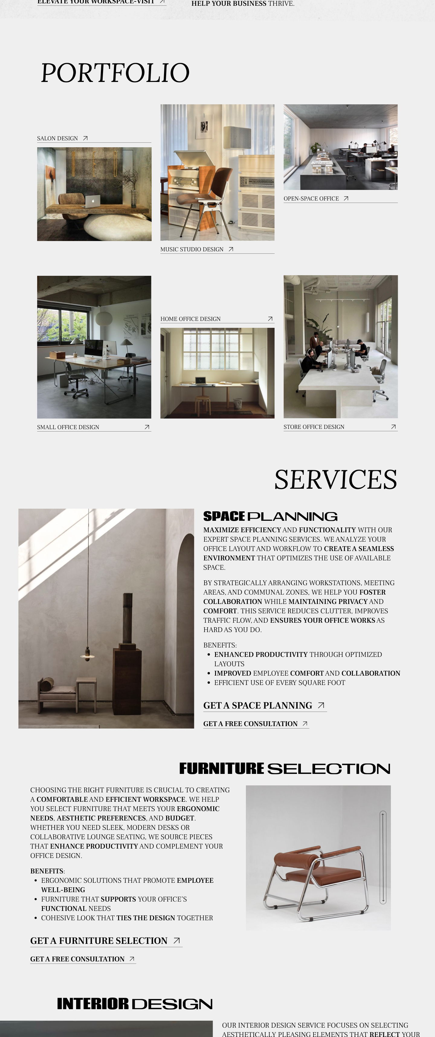 Office Interior Design Website UI/UX by maria boiko on Dribbble