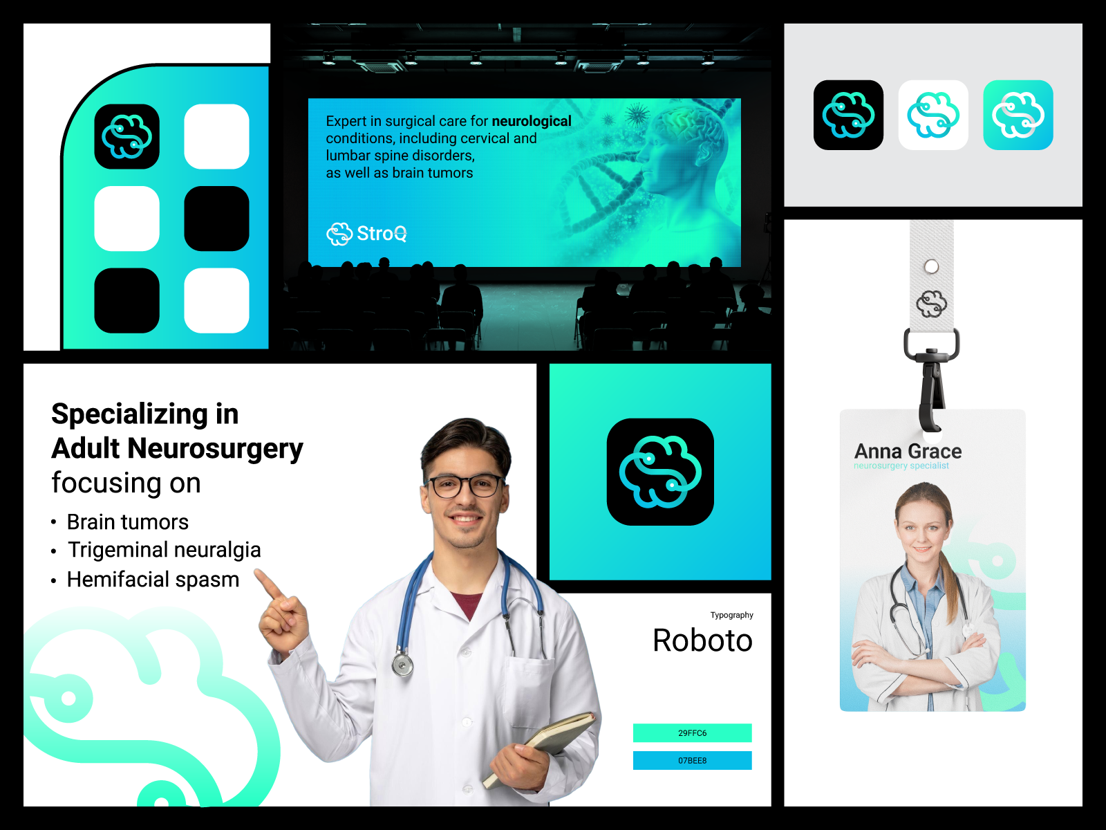 Neurosurgery logo and branding by Anamul Hoque Forhad on Dribbble