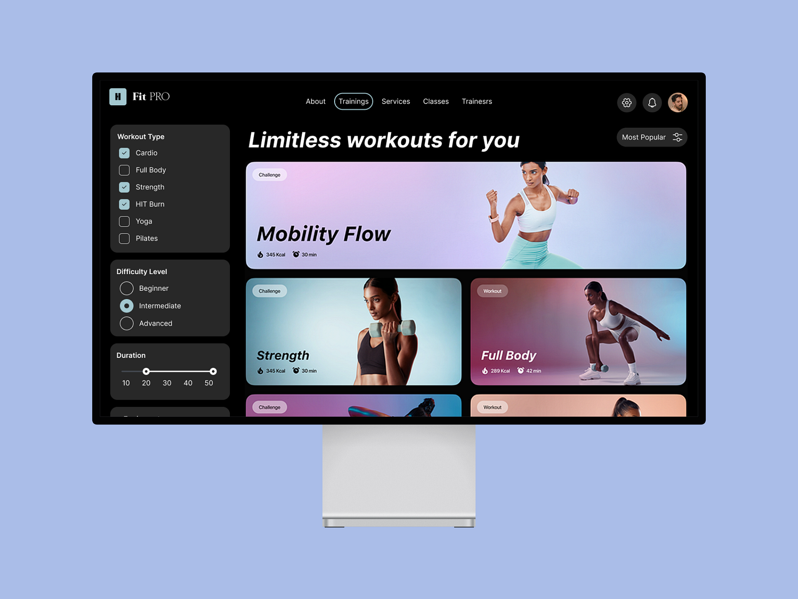 Personalized Workout Dashboard by Saleh Keshavarzi on Dribbble
