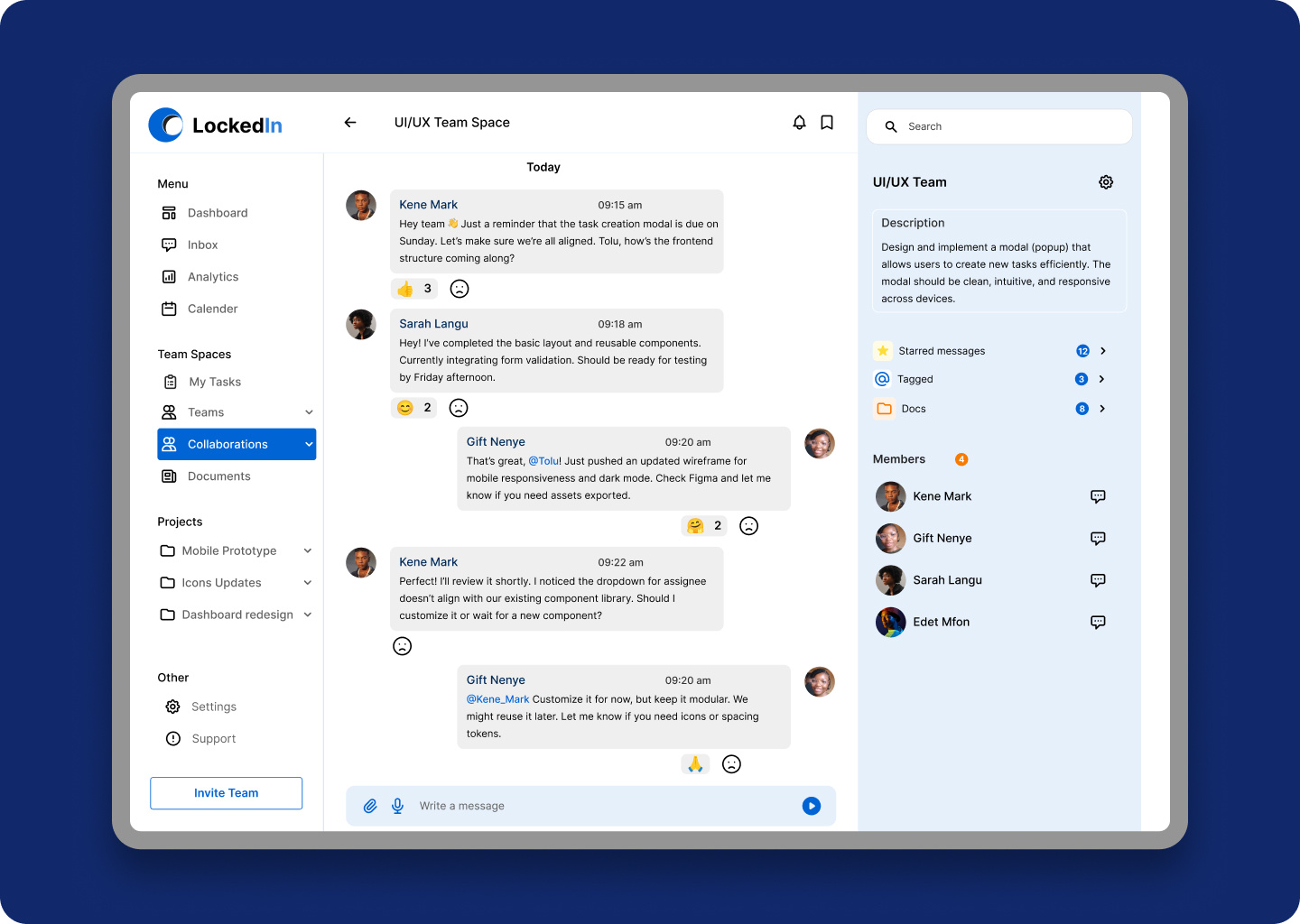 LockedIn - Task Management Web App UI by Gift Chinenye Uchegbu on Dribbble