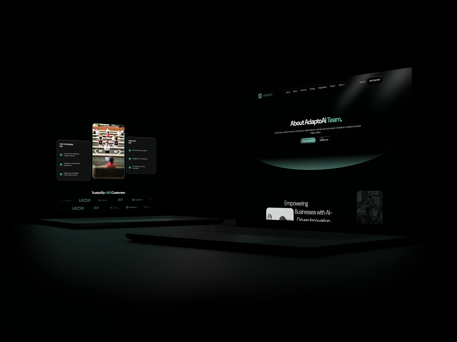 Adapto AI - About Page V1 Design by Zafre Media on Dribbble