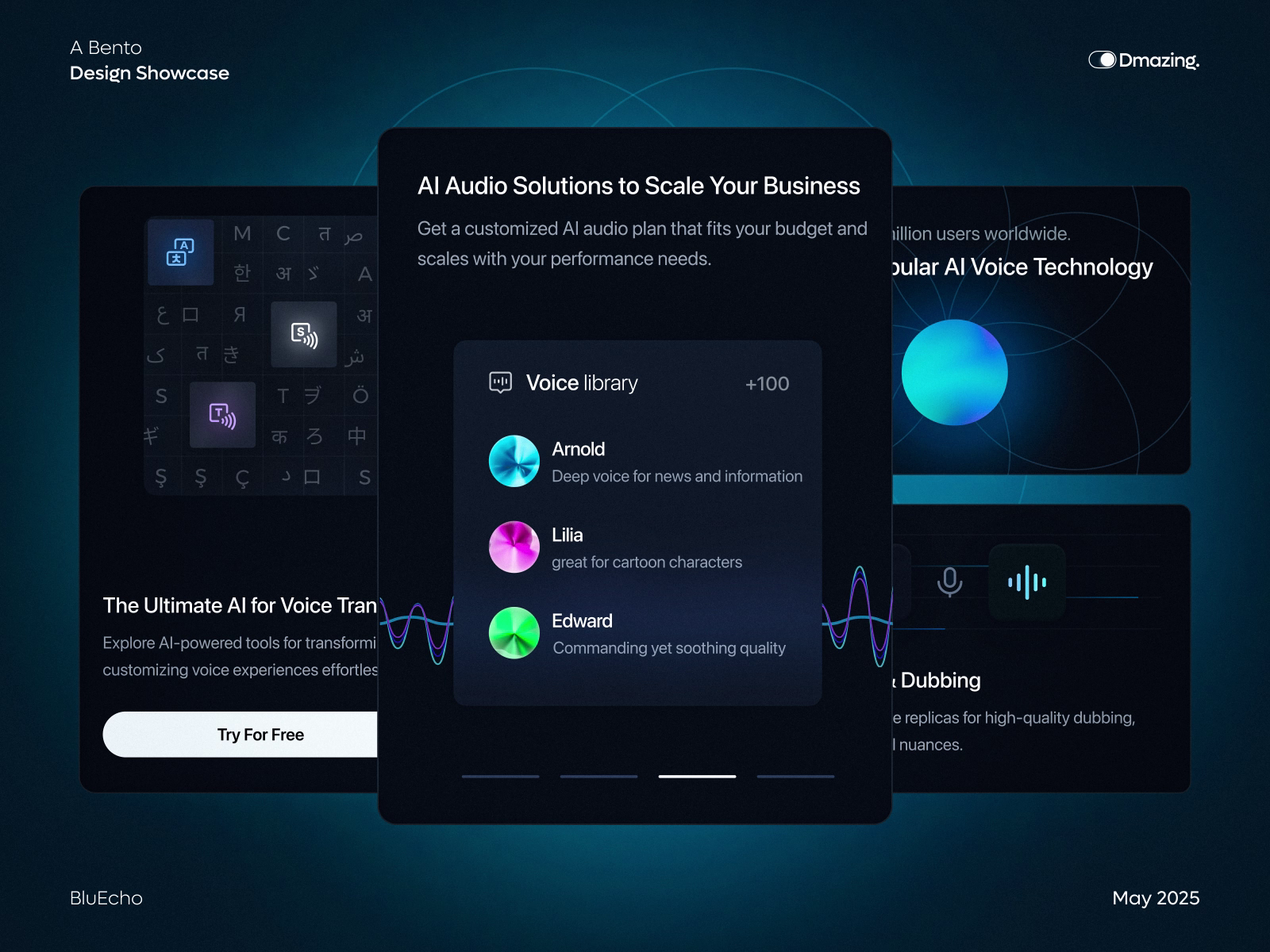 BluEcho Sound AI Component Design | UI & Micro-Interactions by Kiarash Amalivand for Dmazing on ...