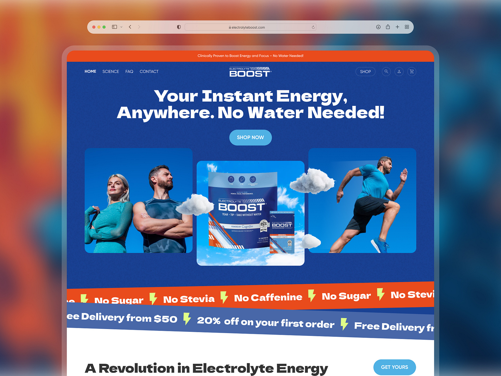 Electrolyte Boost — Landing page by Christopher Balogun on Dribbble