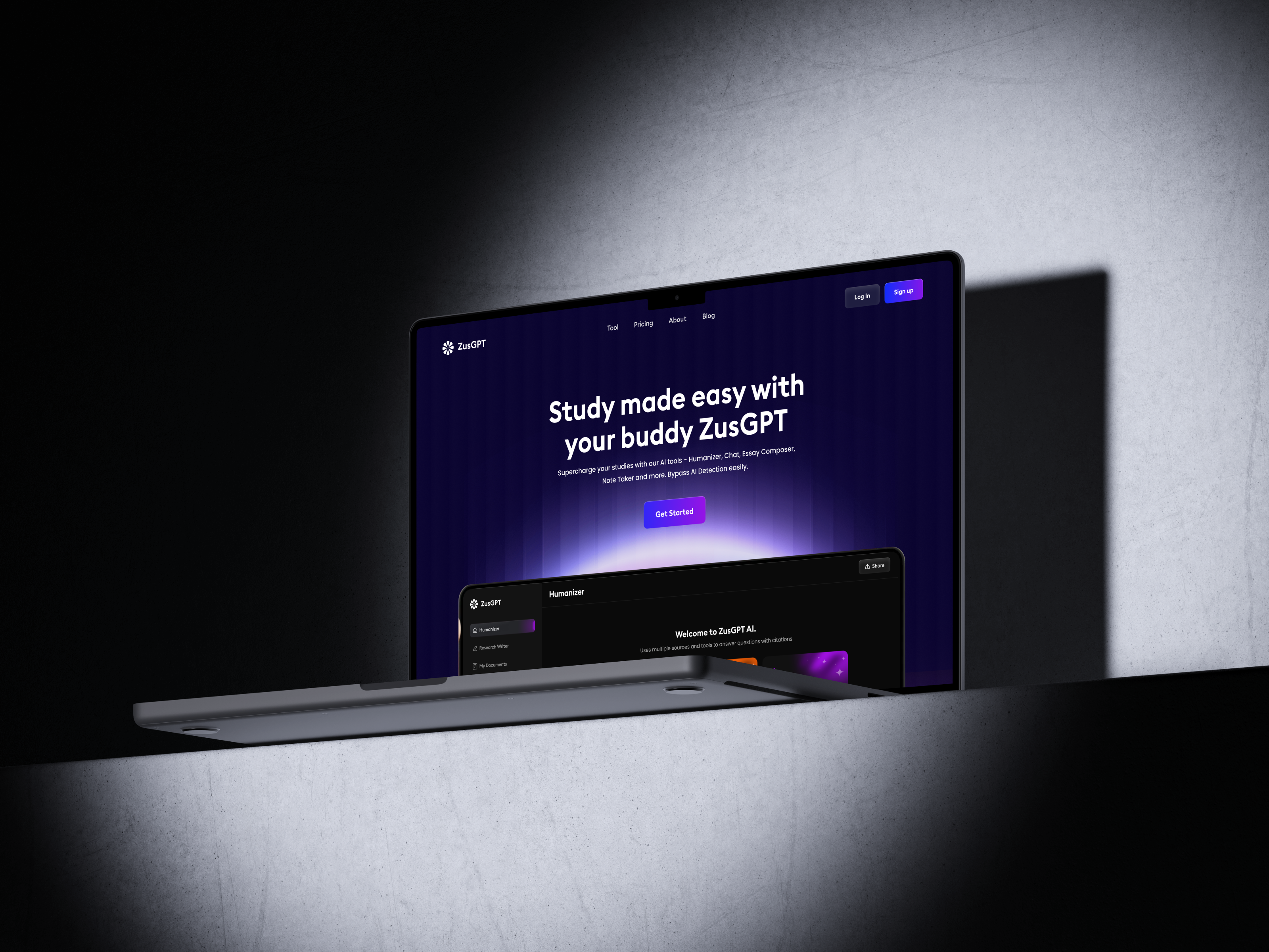 ZusGPT - AI Writing Assistant Website UI by Shahid Miah UI UX Designer ...