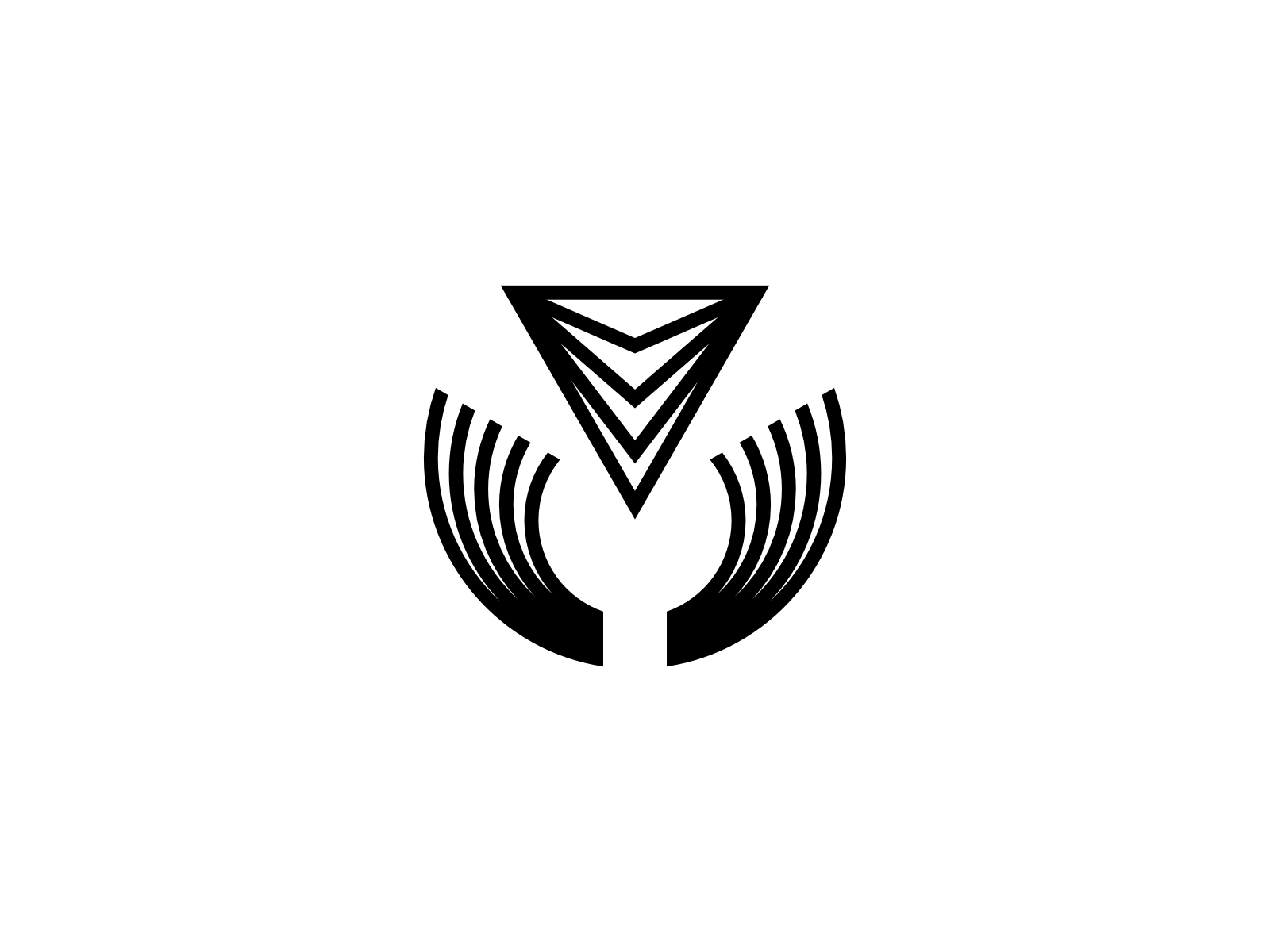 Triangle Open Hands Logo by FNH Design on Dribbble