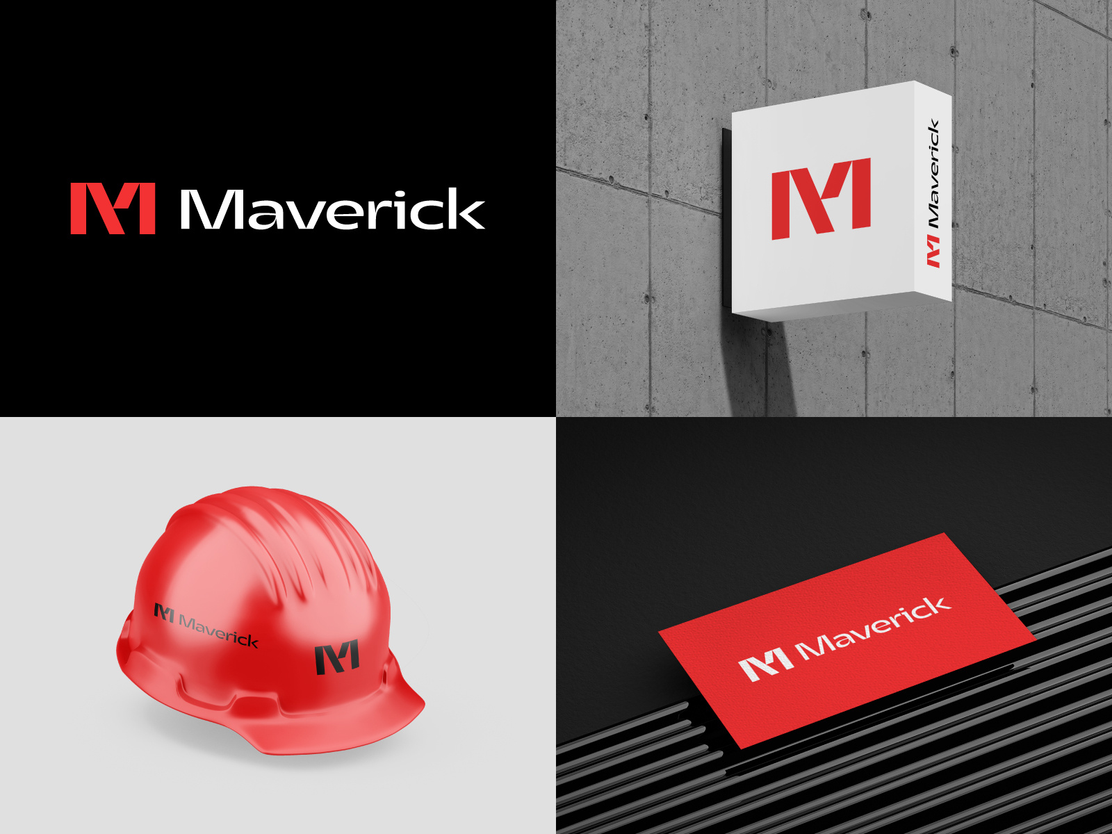 Maverick - Construction logo design, Brand identity by Alim Designs on ...