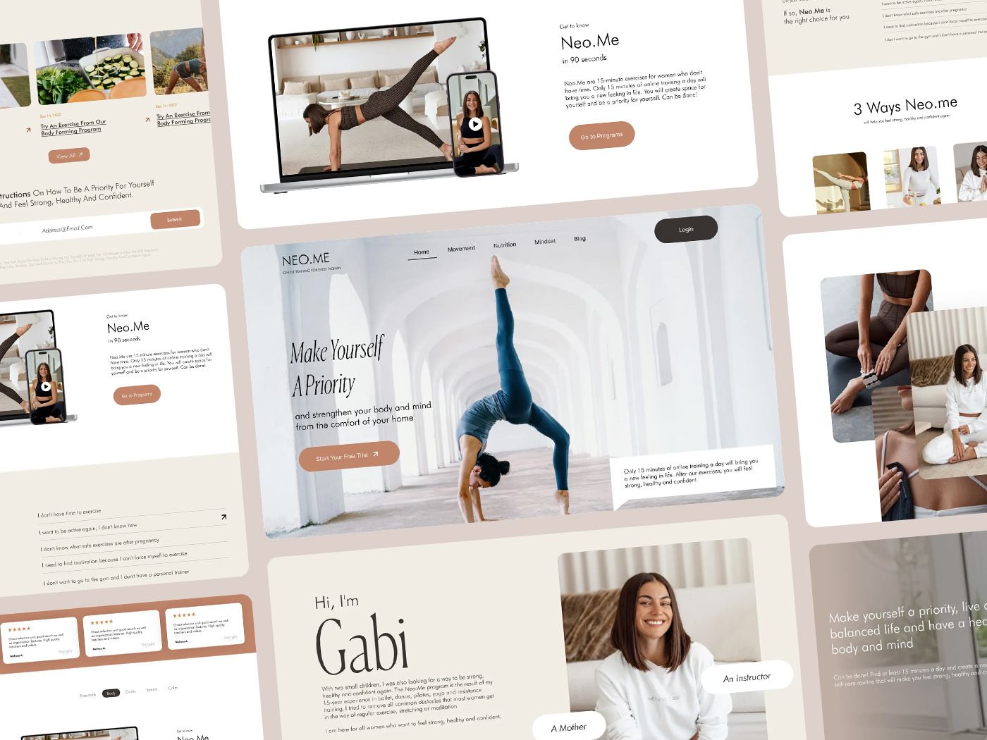Neo.Me Wellness Website Design | Holistic Fitness & Lifestyle UI by ...