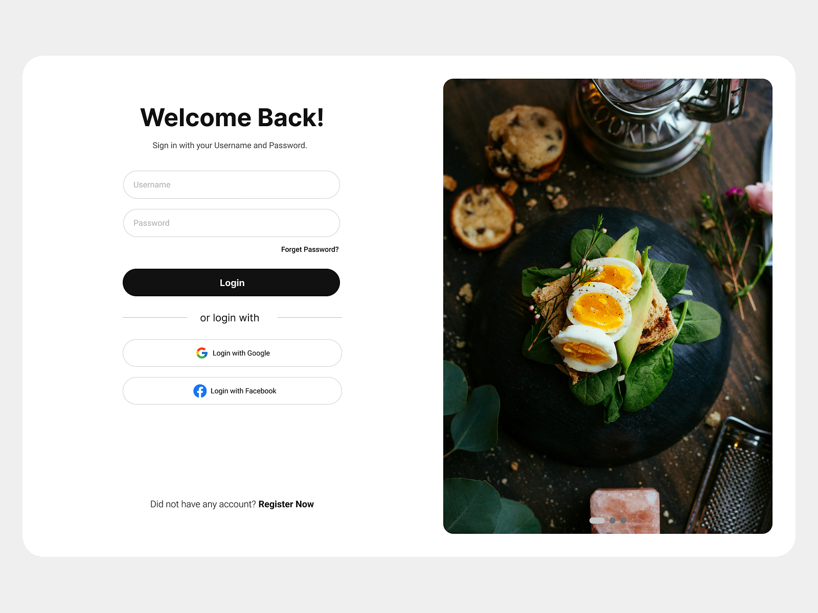 Food Delivery Website- Login & Signup page by Arafat Ul Shezan on Dribbble