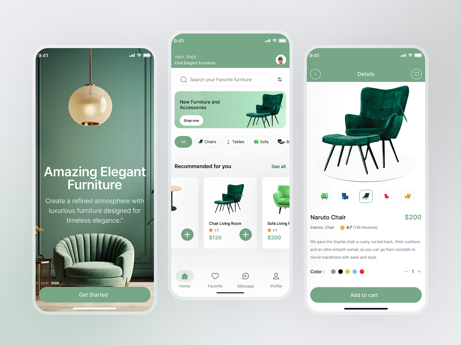 Furniture App Design by Wajid ur Rehman on Dribbble