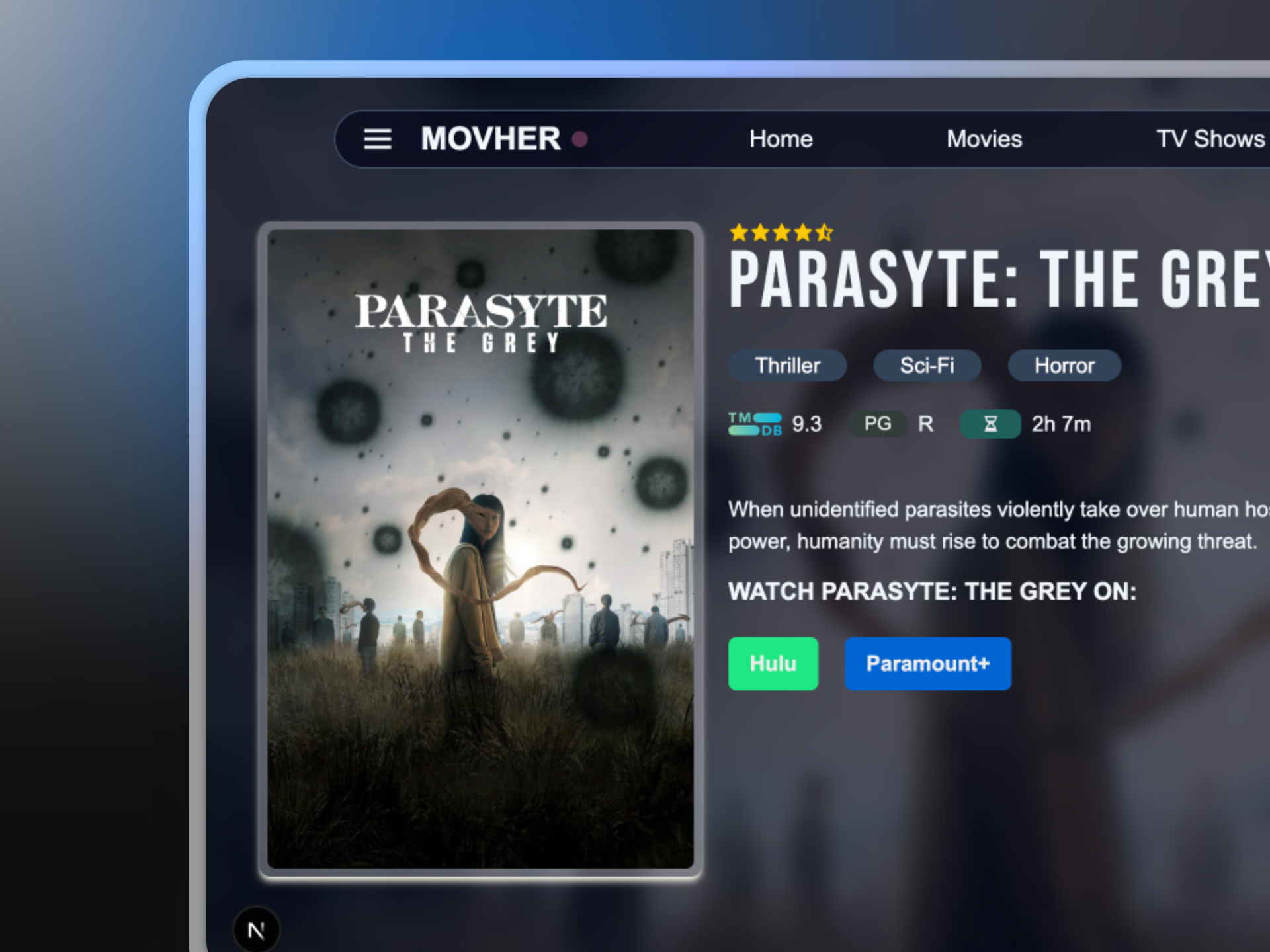Beautiful Movie App Hero Design – MOVHER Detail Experience by Tope Balogun on Dribbble