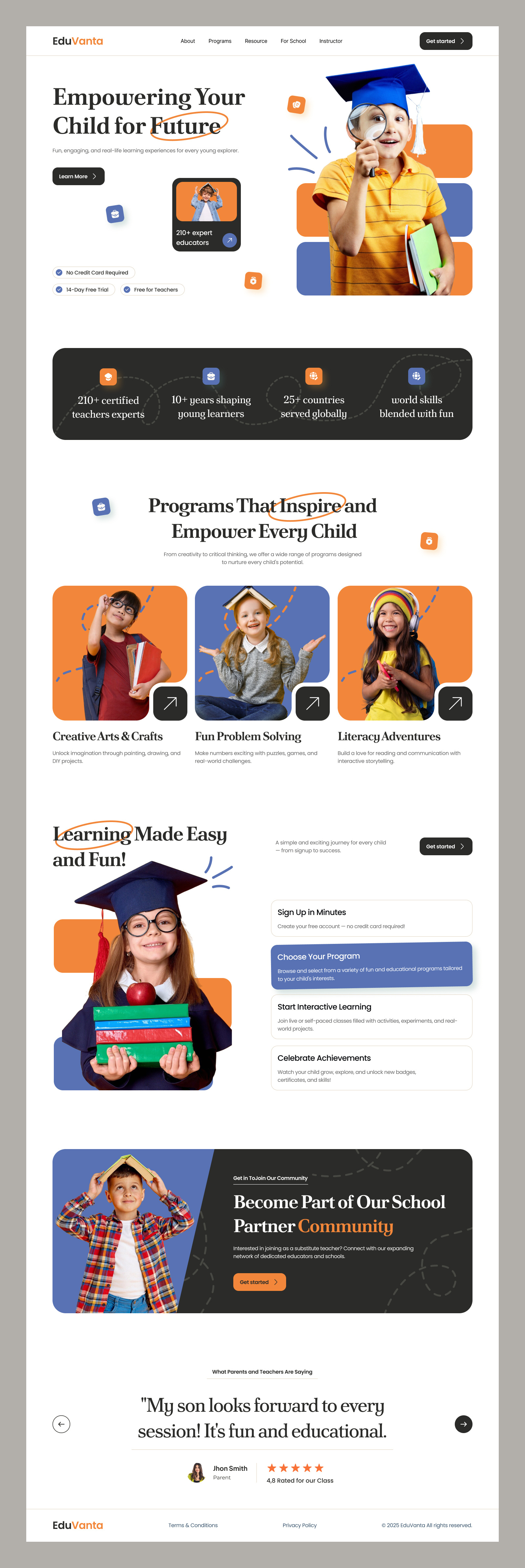 EduVanta - Education Website UI Design by Md. Golam Kader on Dribbble