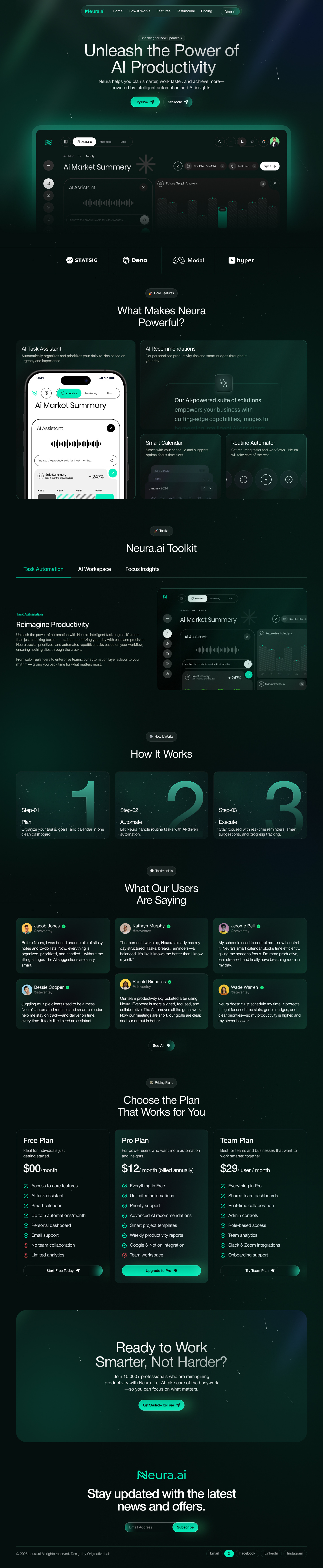 AI-powered SaaS platform | Modern UI | Futuristic Feel by Originative ...