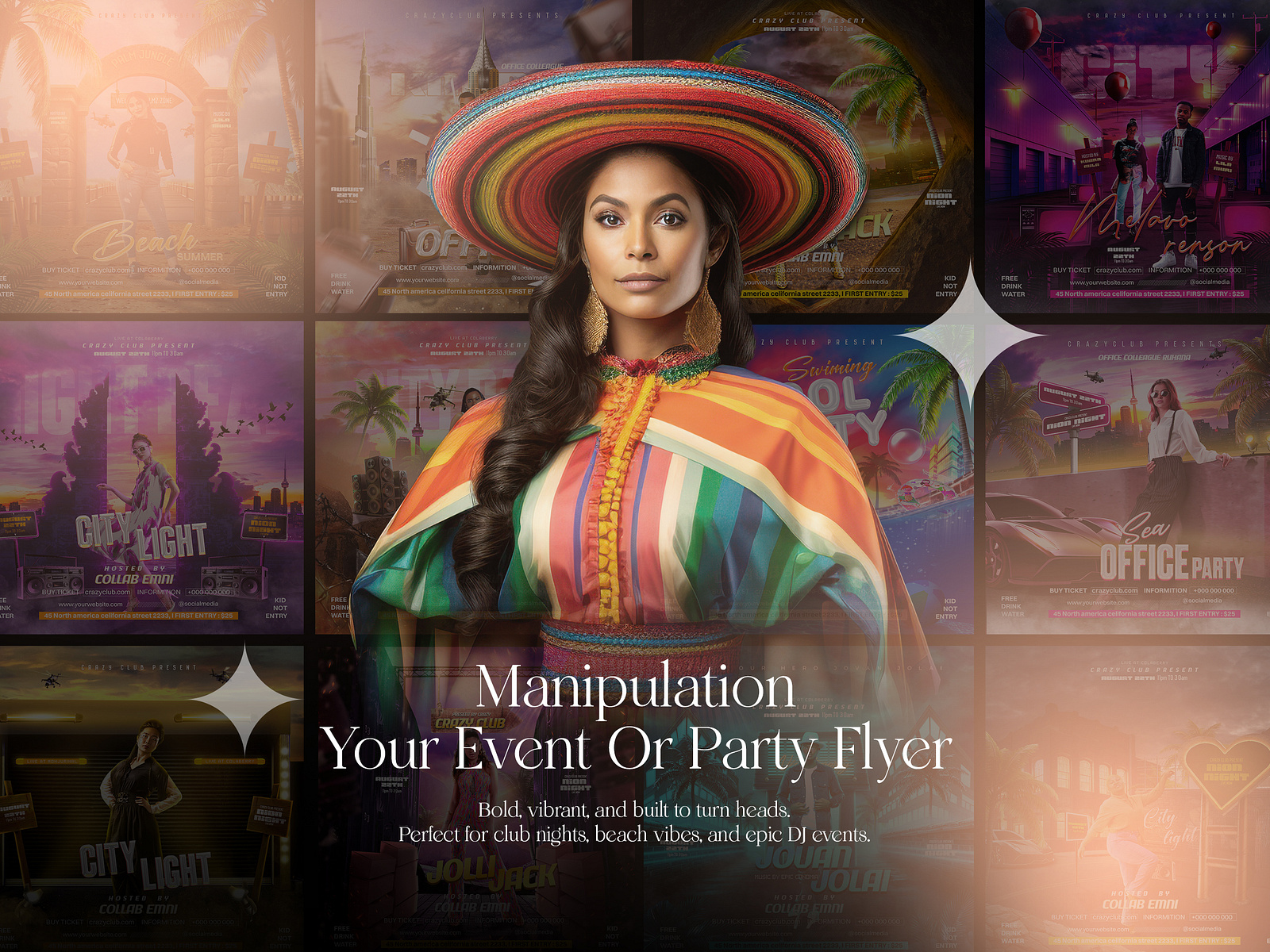 Visual Vibe, Manipulation Party Flyer Design by Spiximcreation on Dribbble
