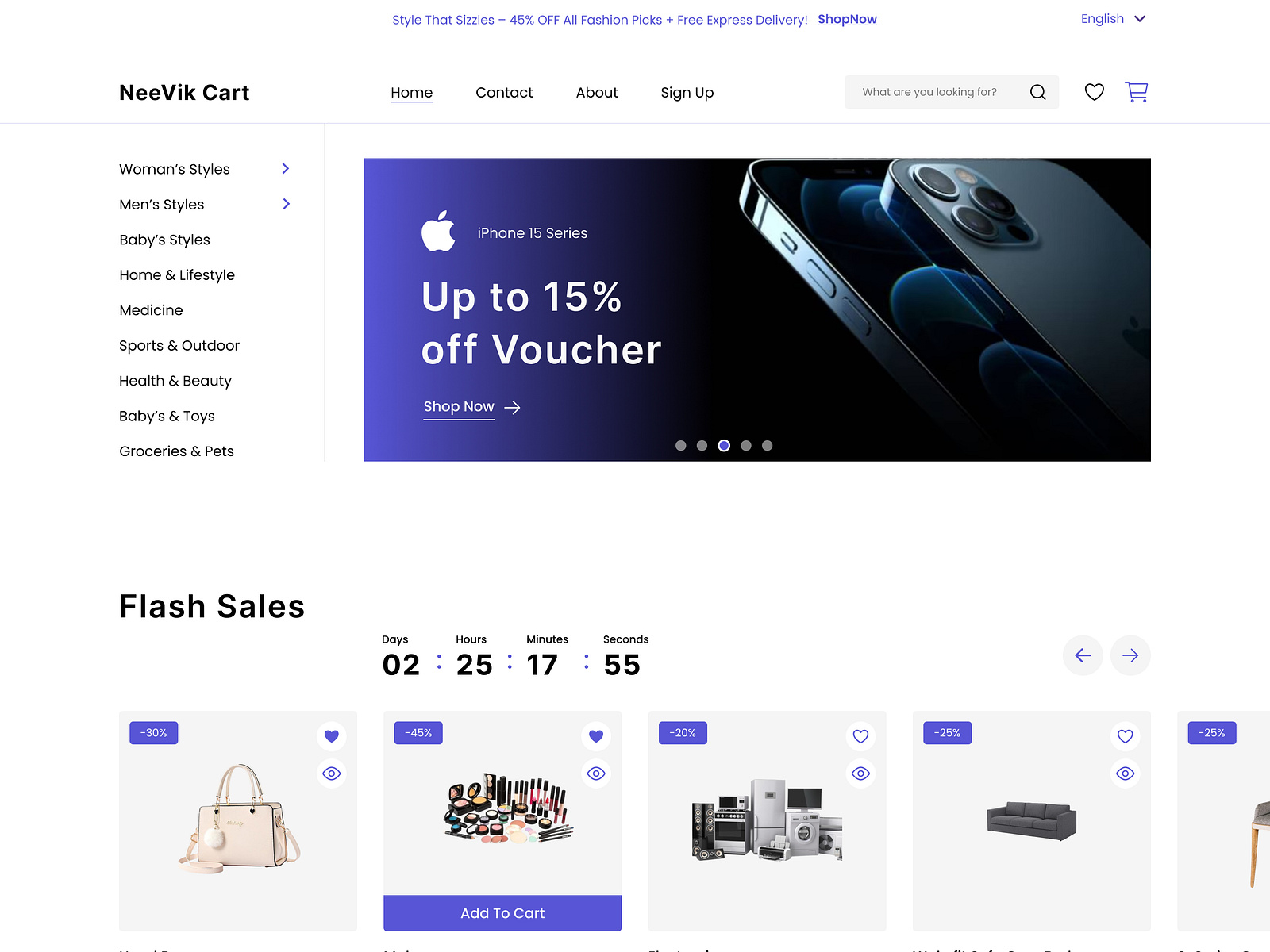 E-Commerce Ui Design by Neelam Singhh on Dribbble