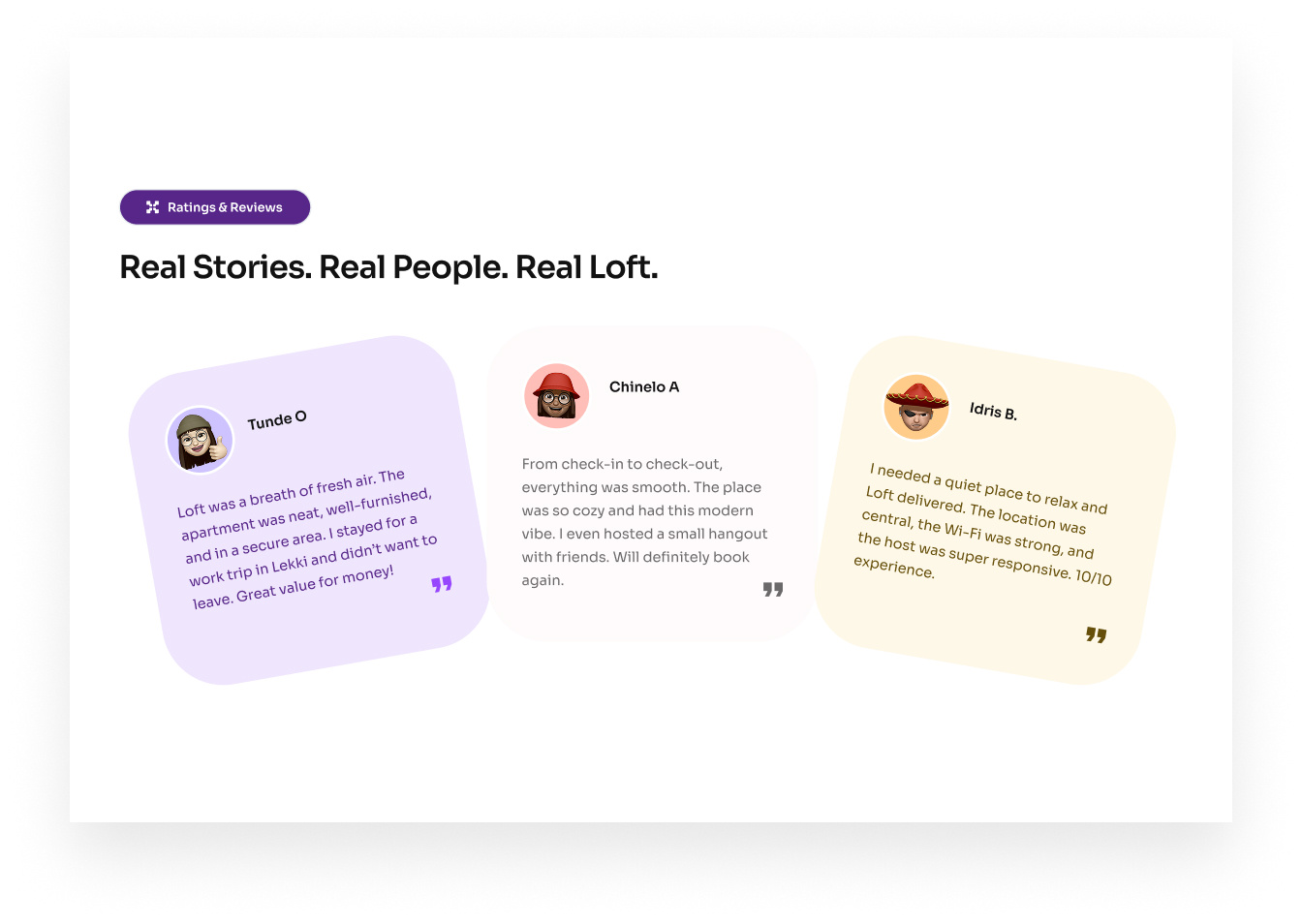 Testimonial Section Design by Kiama on Dribbble