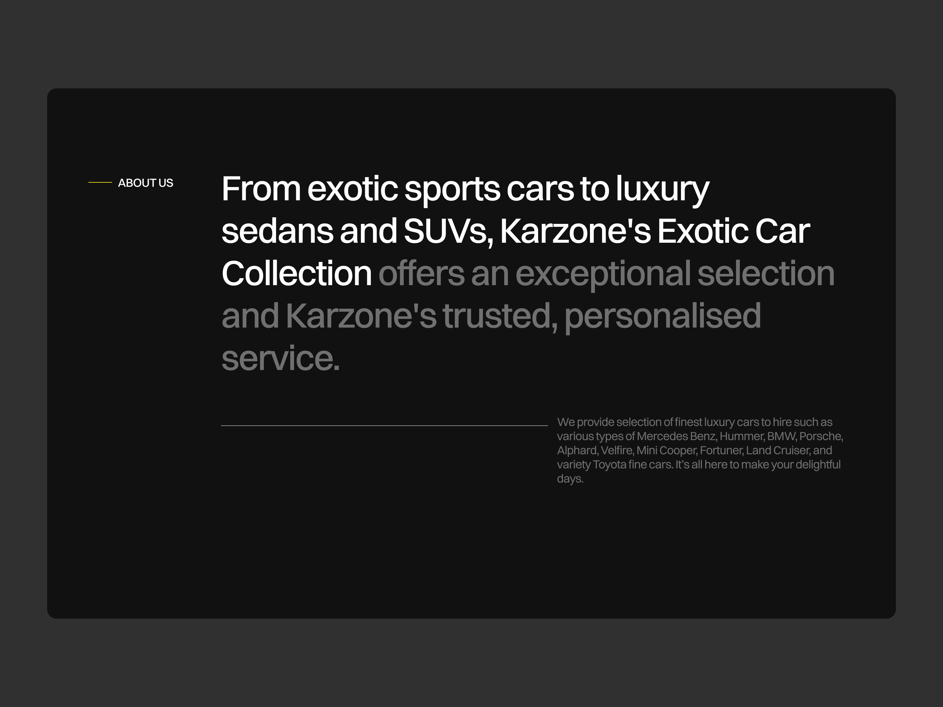 Karzone - Luxury Car Rental Landing Page by Anam Khoirul for Korsa on ...