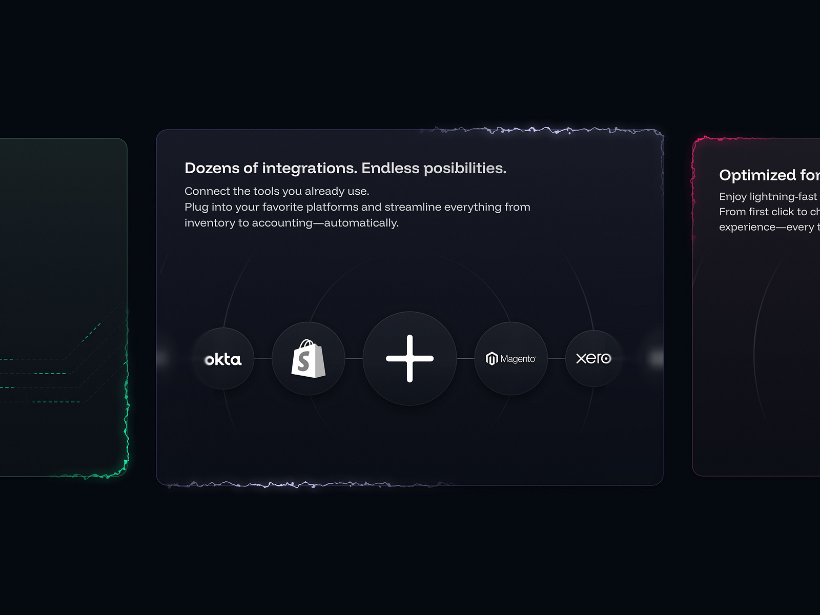 feature cards - dark mode by Denis Marushchak on Dribbble