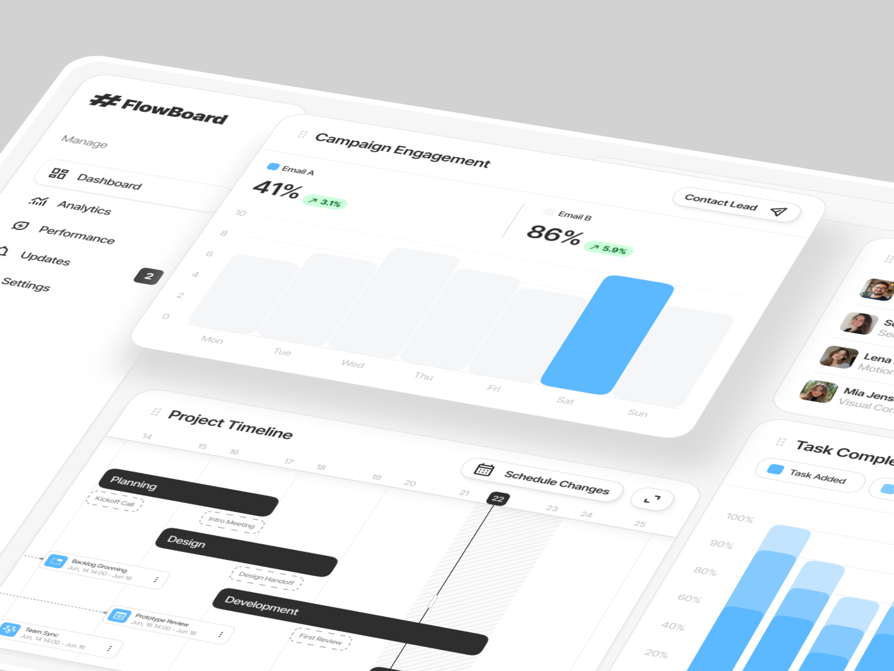 FlowBoard – Project Management Studio by HashPoint Agency on Dribbble