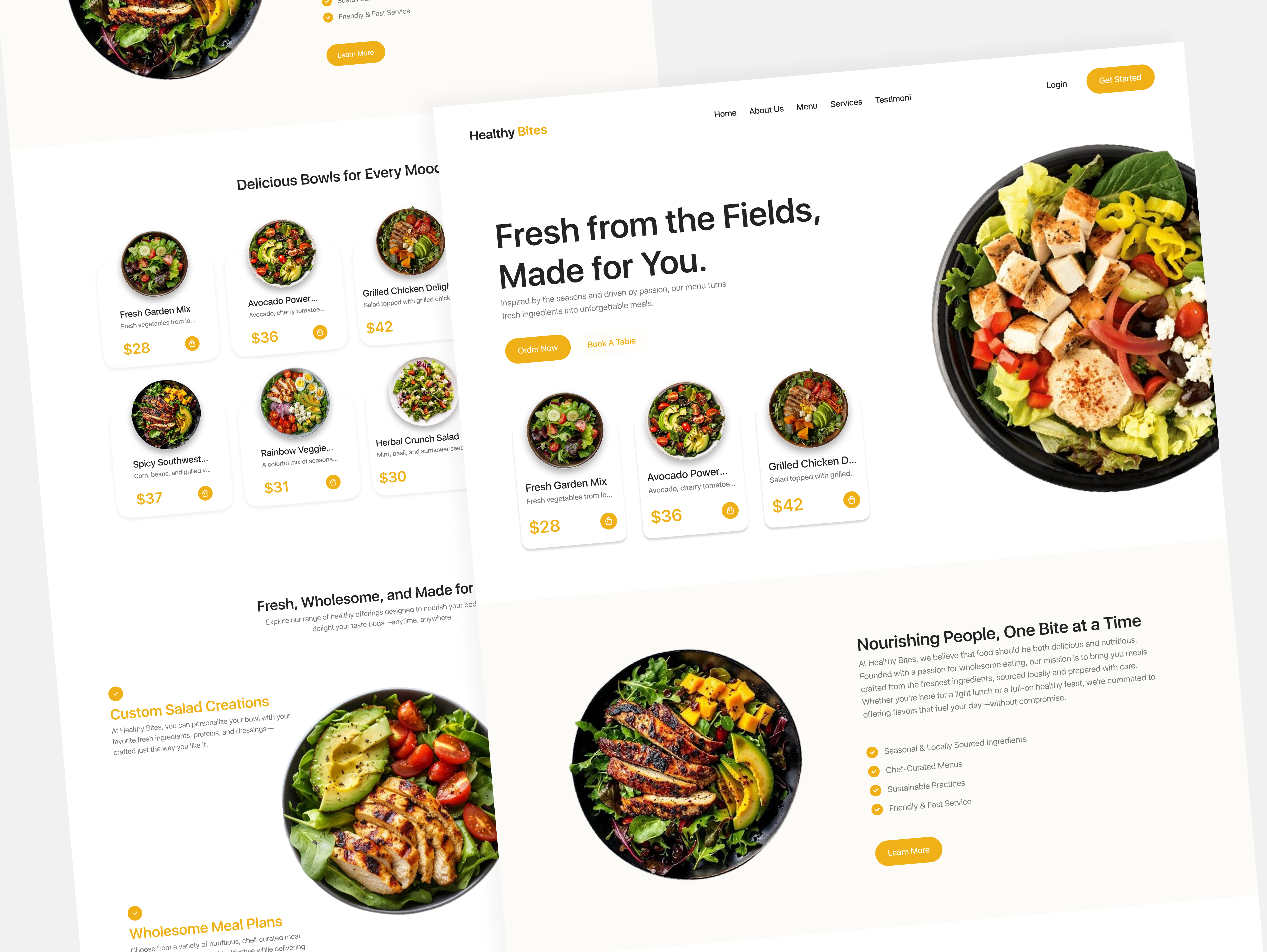 Healty Bites | Healthy Food Menu by Abigail Nevalenta on Dribbble