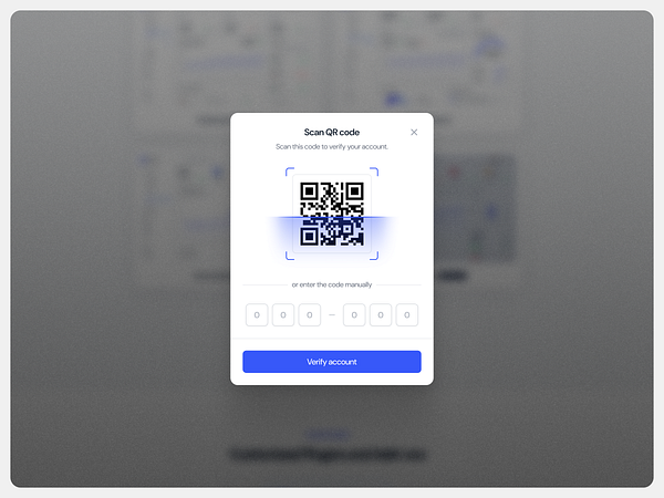 2FA Modal QR Code by Naimur Rahman on Dribbble