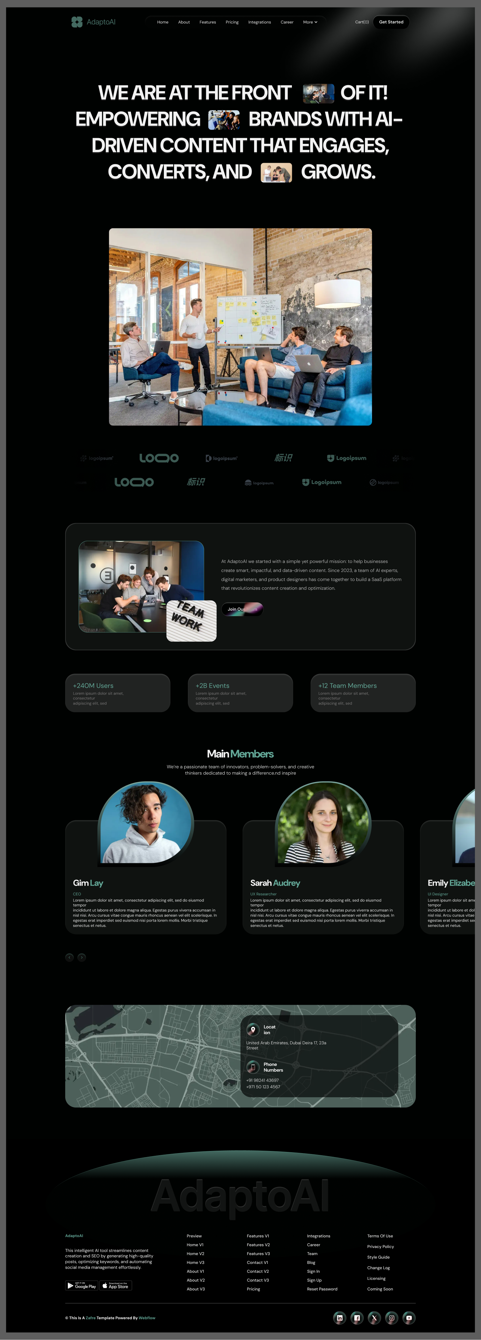 Adapto AI - About Page V2 Design by Zafre Media on Dribbble