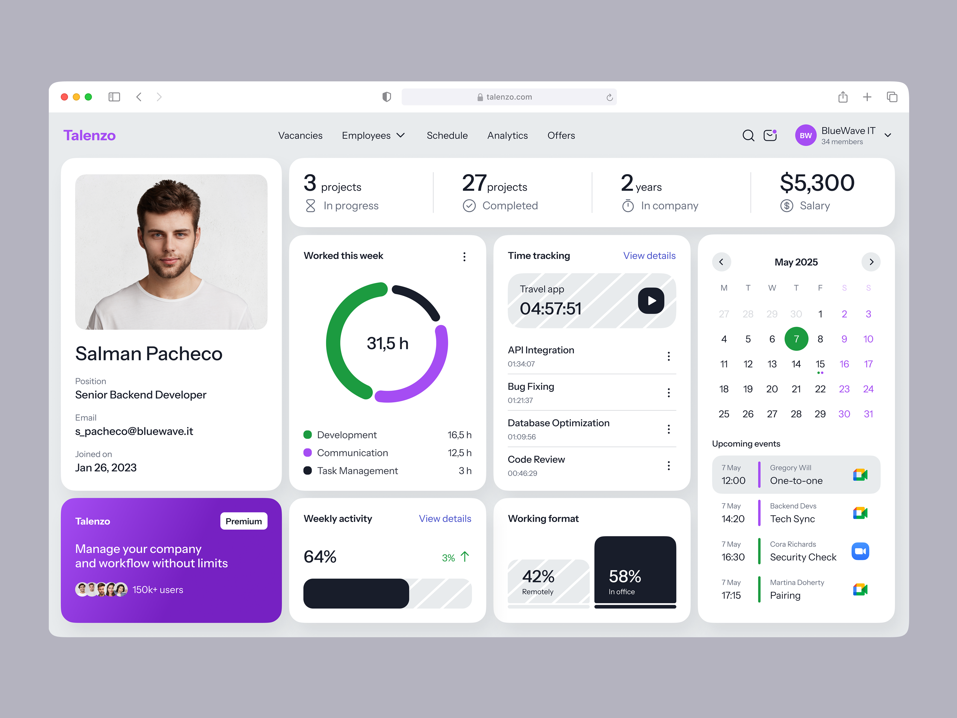 HR Platform Web UI Design App by Ronas IT | UI/UX Team on Dribbble