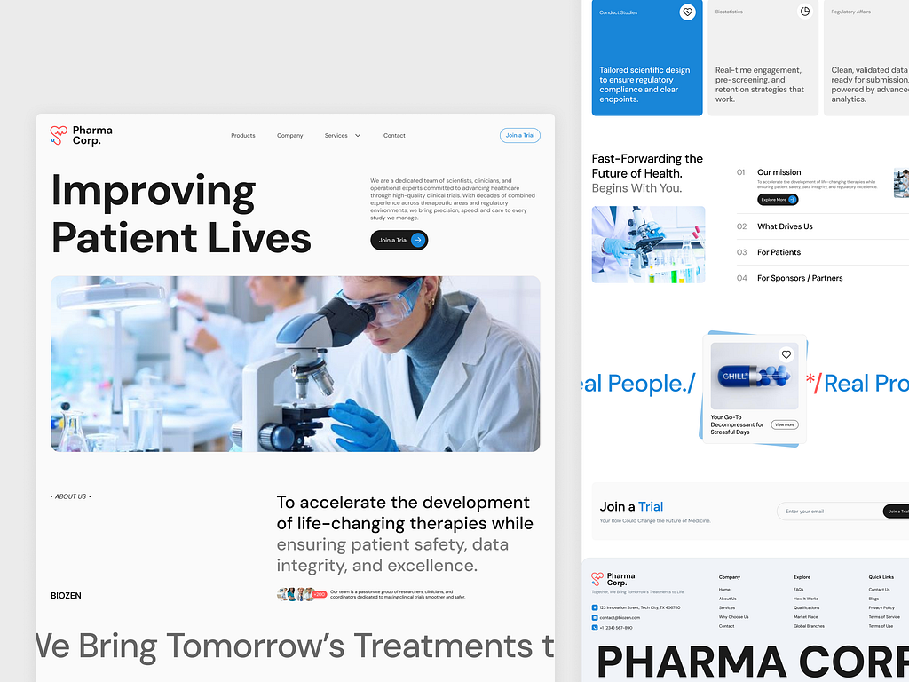 Pharmaceutical Company | UI Website Design by Capi Product for Capi ...
