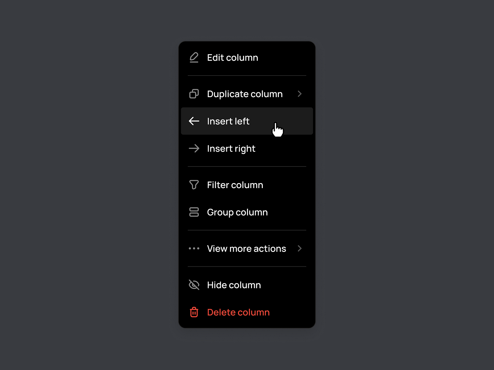 Context Menu | Dark mode by Dima Groshev | 123done on Dribbble