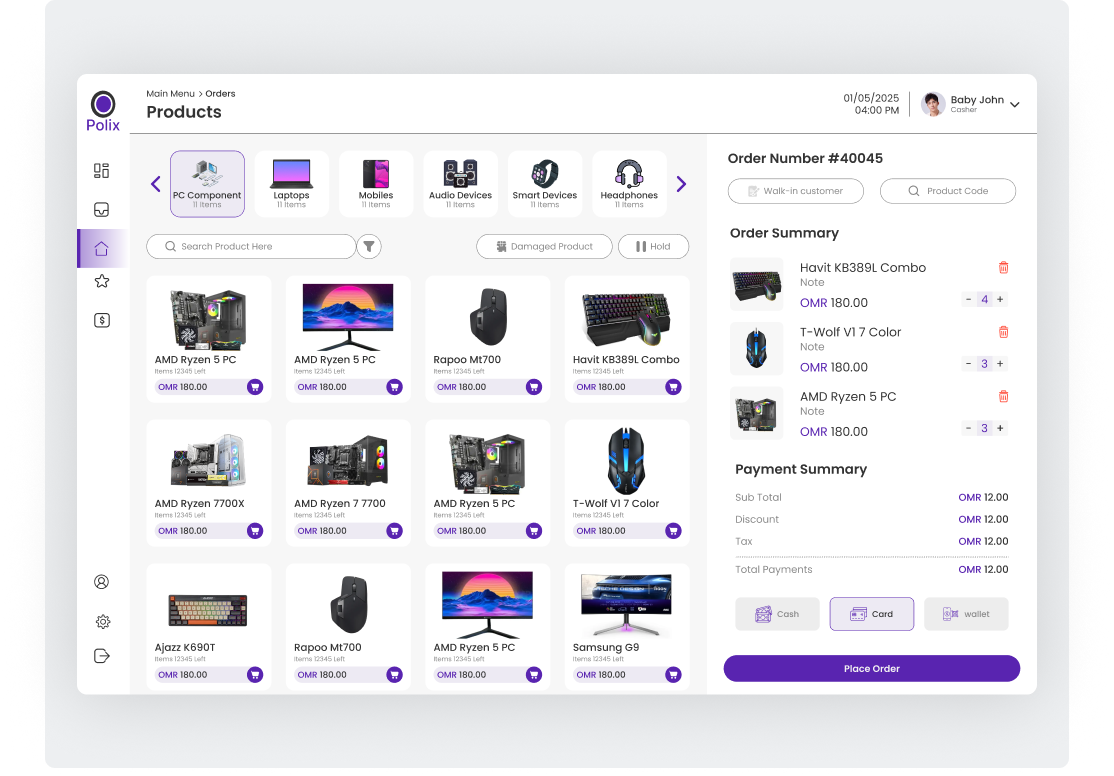 POS System For Polix - POS Dashboard by Abdul Ahad on Dribbble